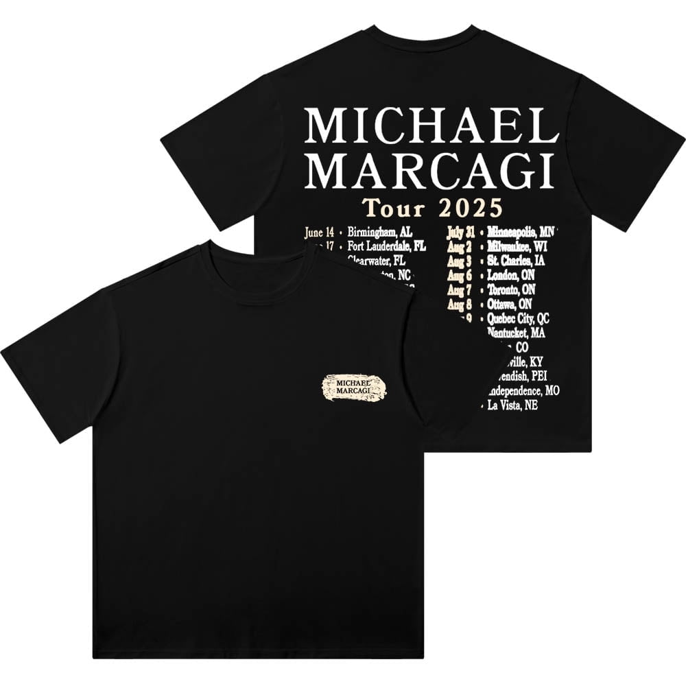 Michael Marcagi 2025 Tour Dates Washed - Unisex Cotton Graphic Tee ...