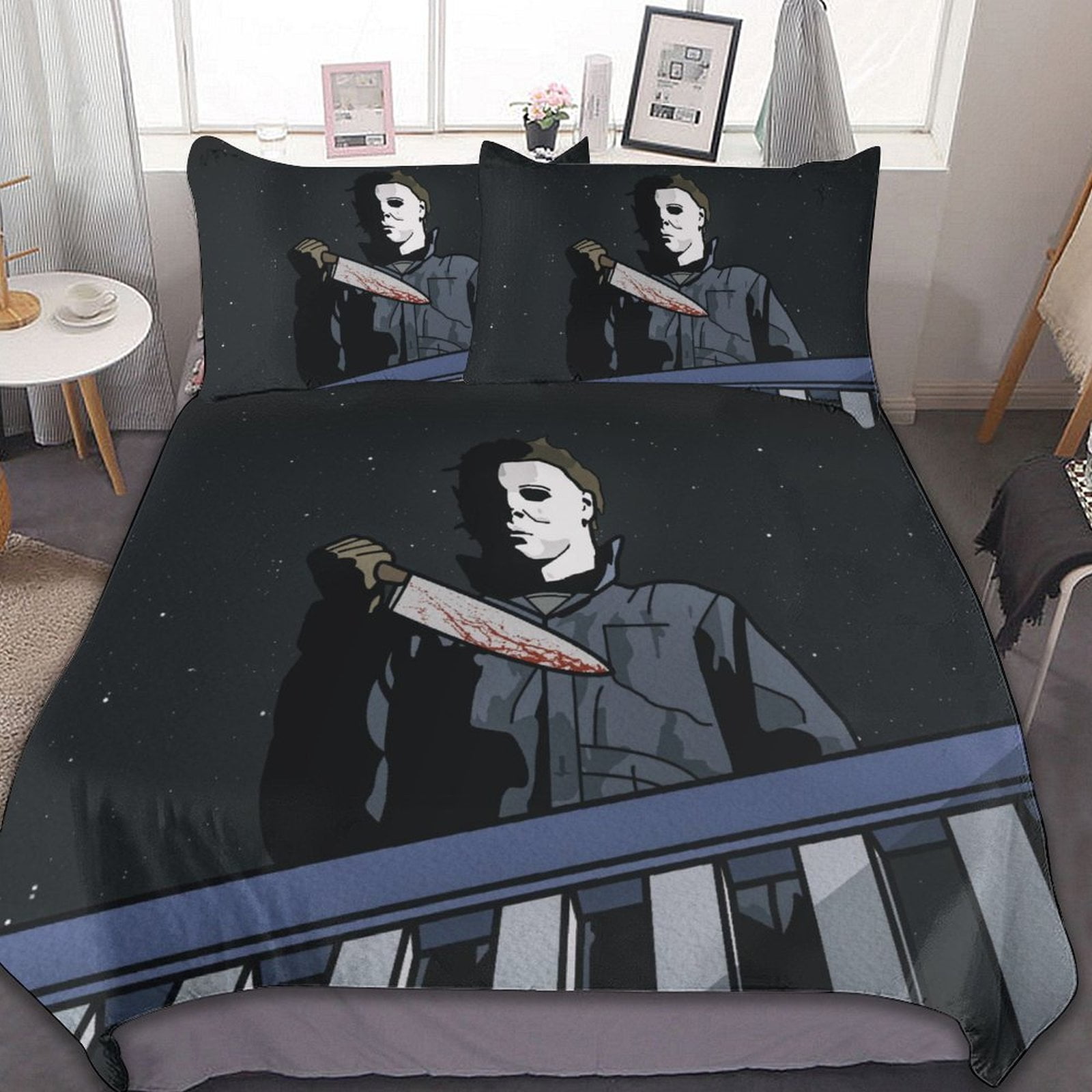 Michael Myers 3 Piece Bedding Sets Decor Comforter Sets With One Duvet ...