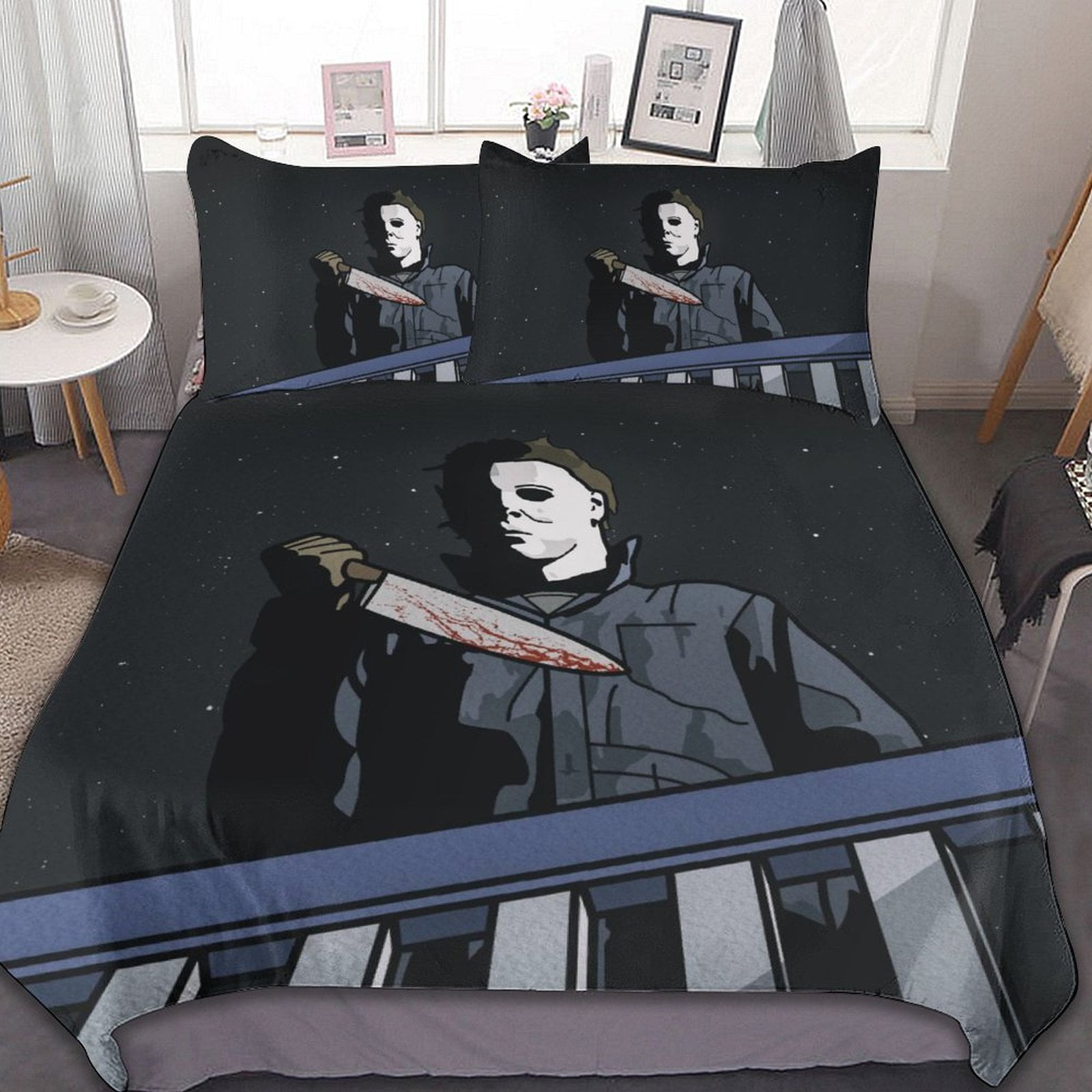 Michael Myers 3 Piece Bedding Sets Decor Comforter Sets With One Duvet ...