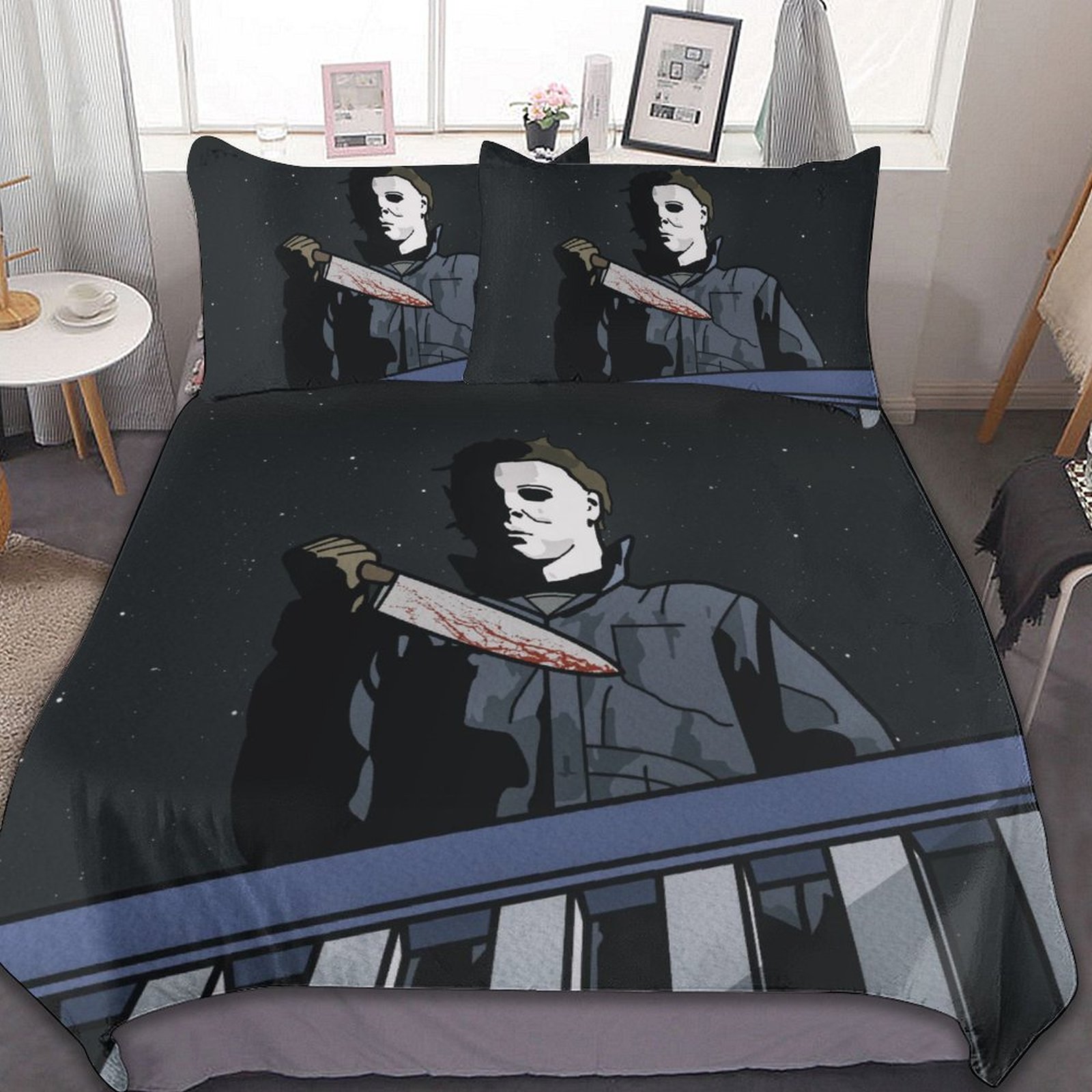 Michael Myers 3 Piece Bedding Sets Decor Comforter Sets With One Duvet ...