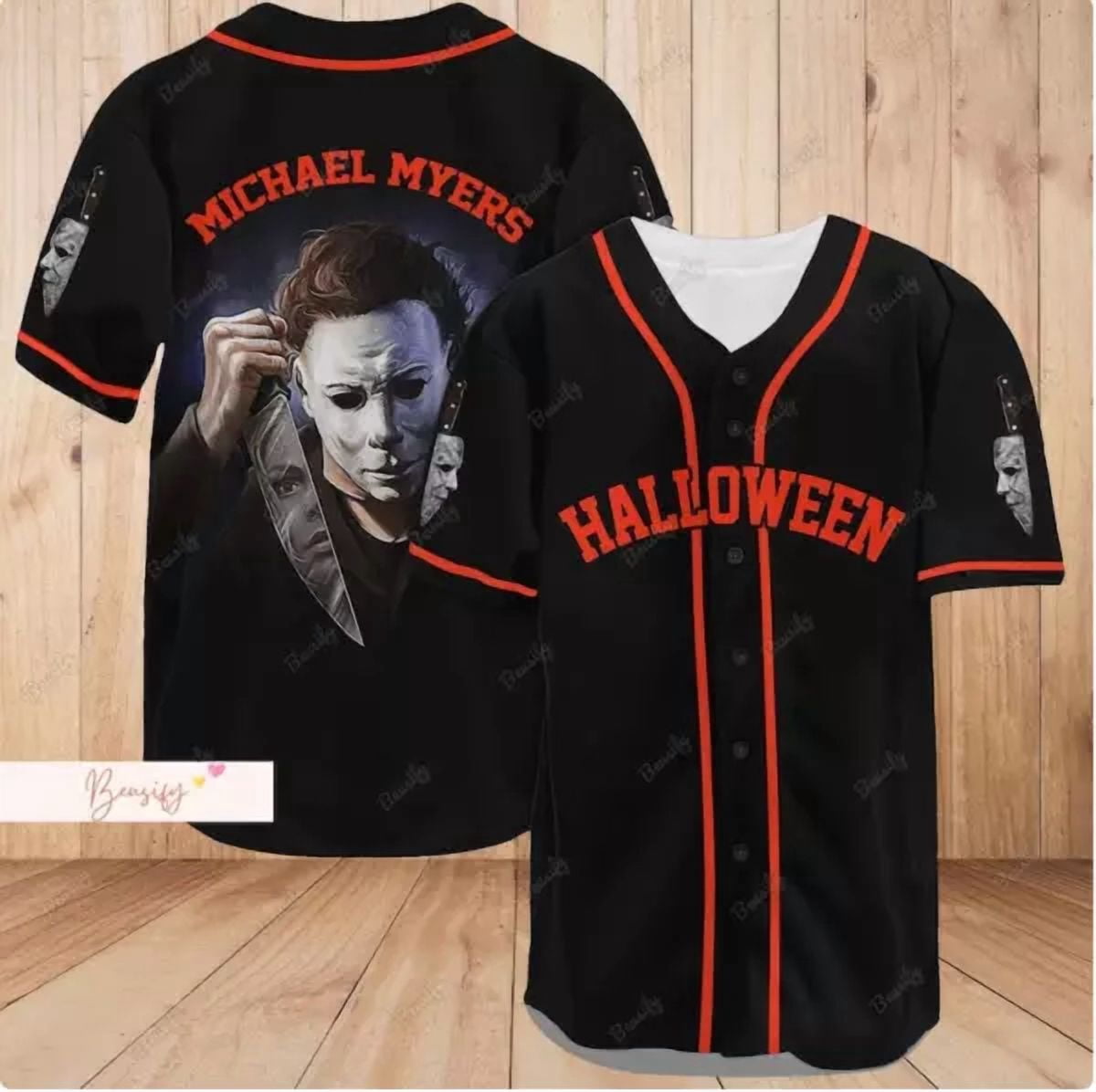 Michael Myers 3D Baseball Jersey Shirt US Christmas Gift Halloween Gift ...