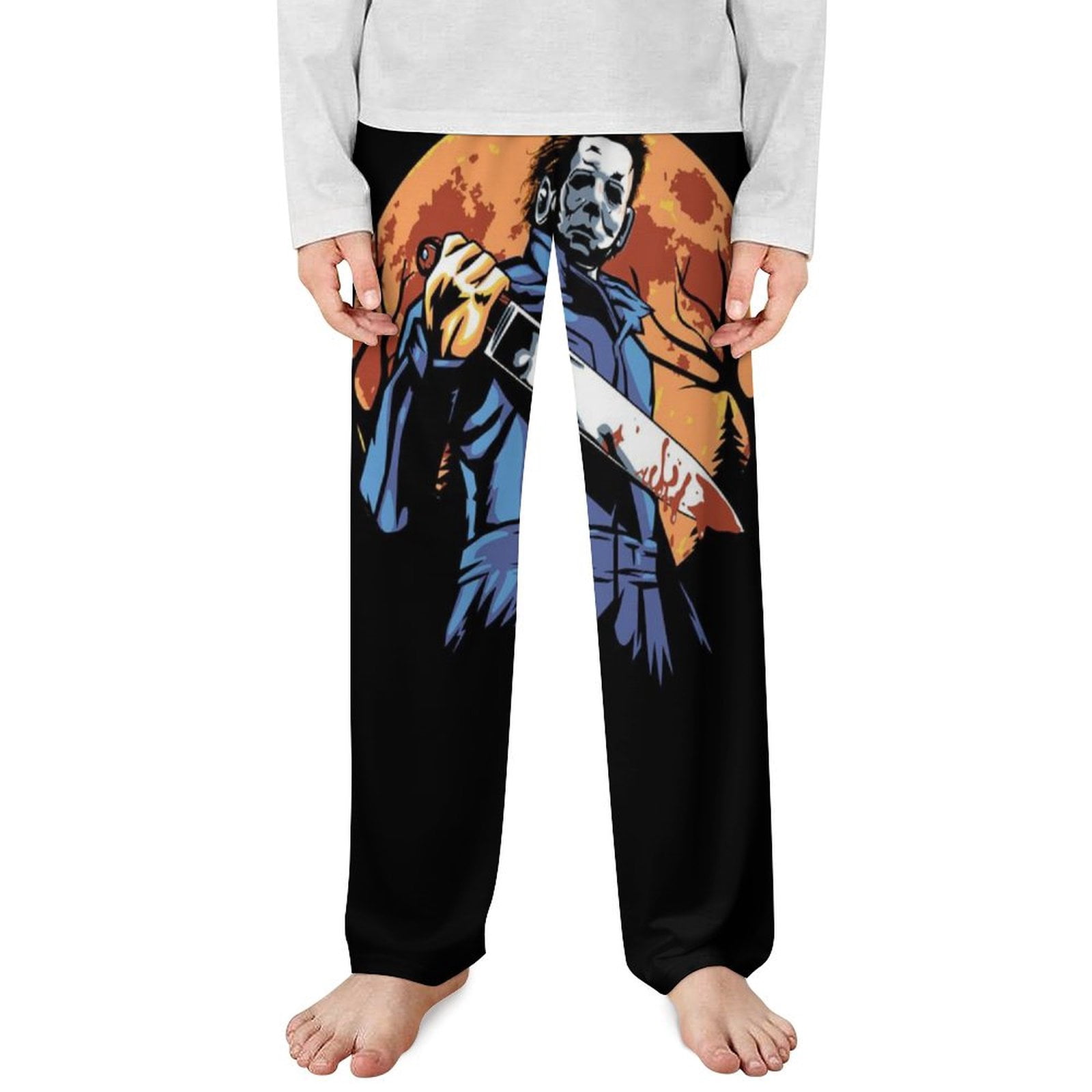Michael Myers Art Comfy Pajamas For Kids Cozy Lounge Straight Leg Home ...