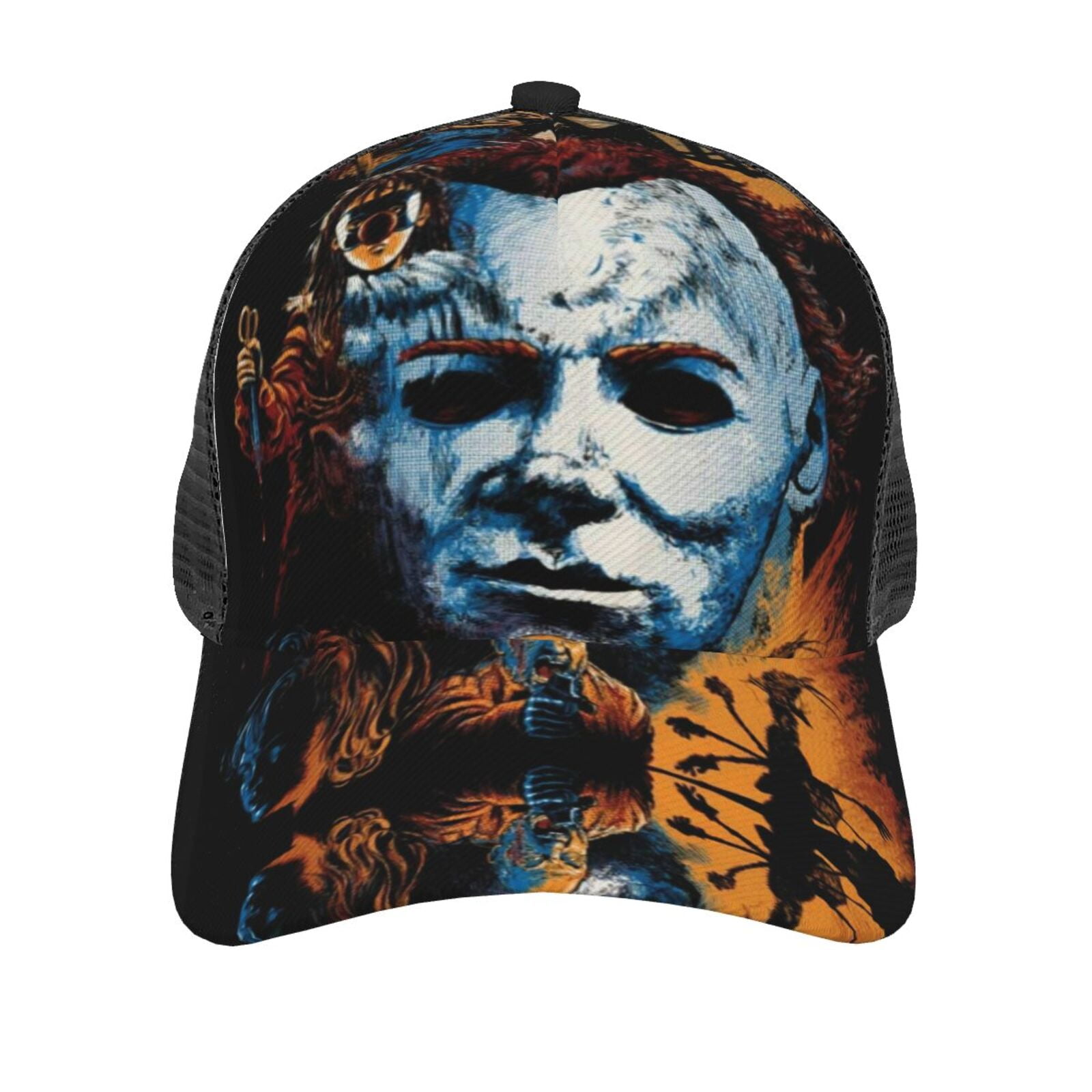 Michael Myers Baseball Caps Casual Fishing Sun Hat Mesh Back Adjustable ...