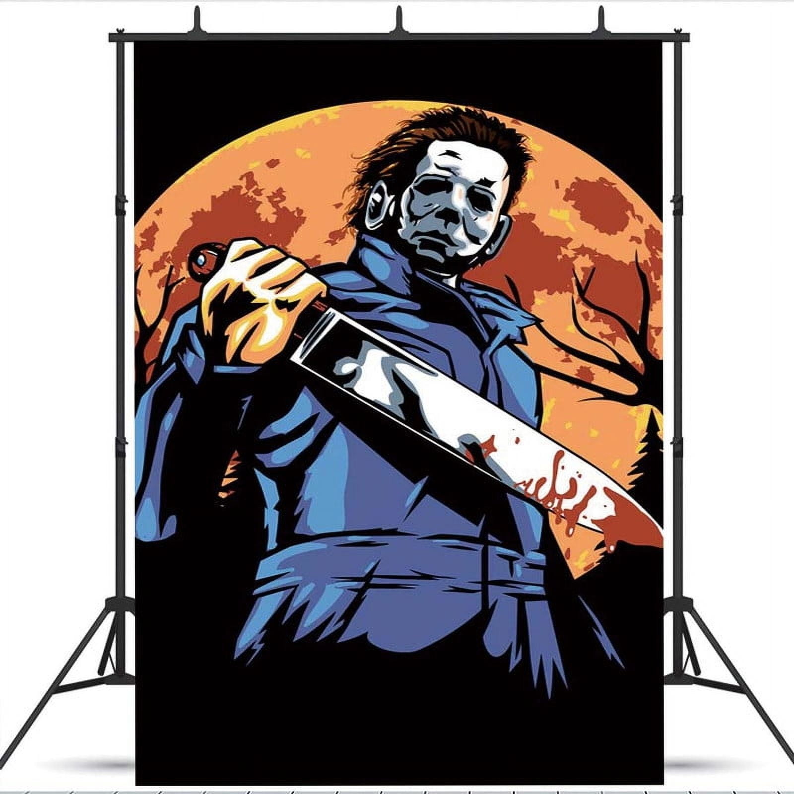 Michael Myers Birthday Party Supplies Banner Backdrop Background ...