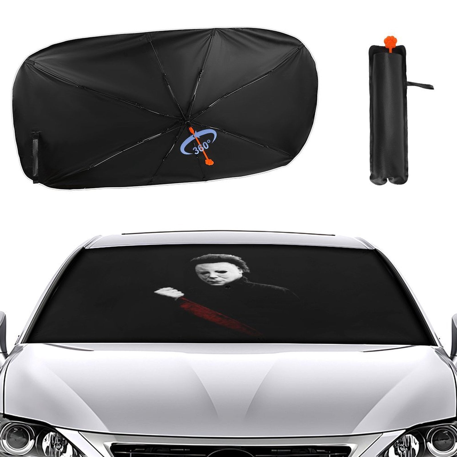 Michael Myers Blood Car Sunshade Umbrella For Car SUV Trucks Front ...