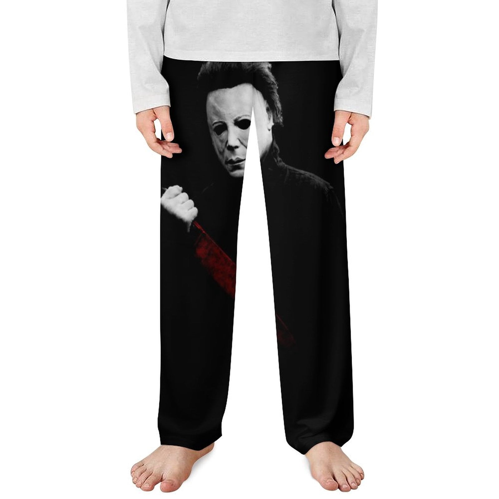 Michael Myers Blood Comfy Pajamas For Kids Cozy Lounge Straight Leg ...