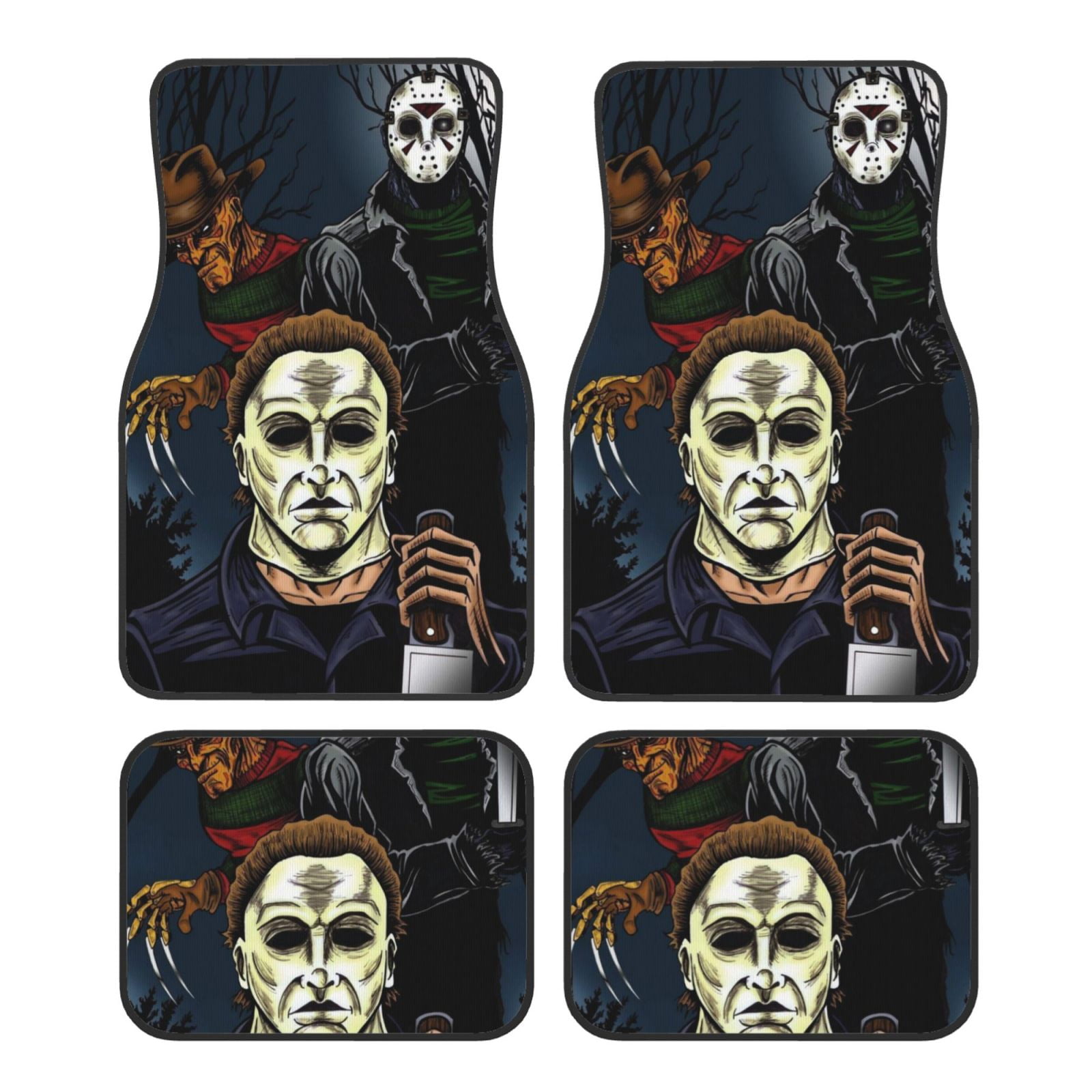 Michael Myers Car Floor Mats Set of 4, Anti-Skid Universal Automotive ...