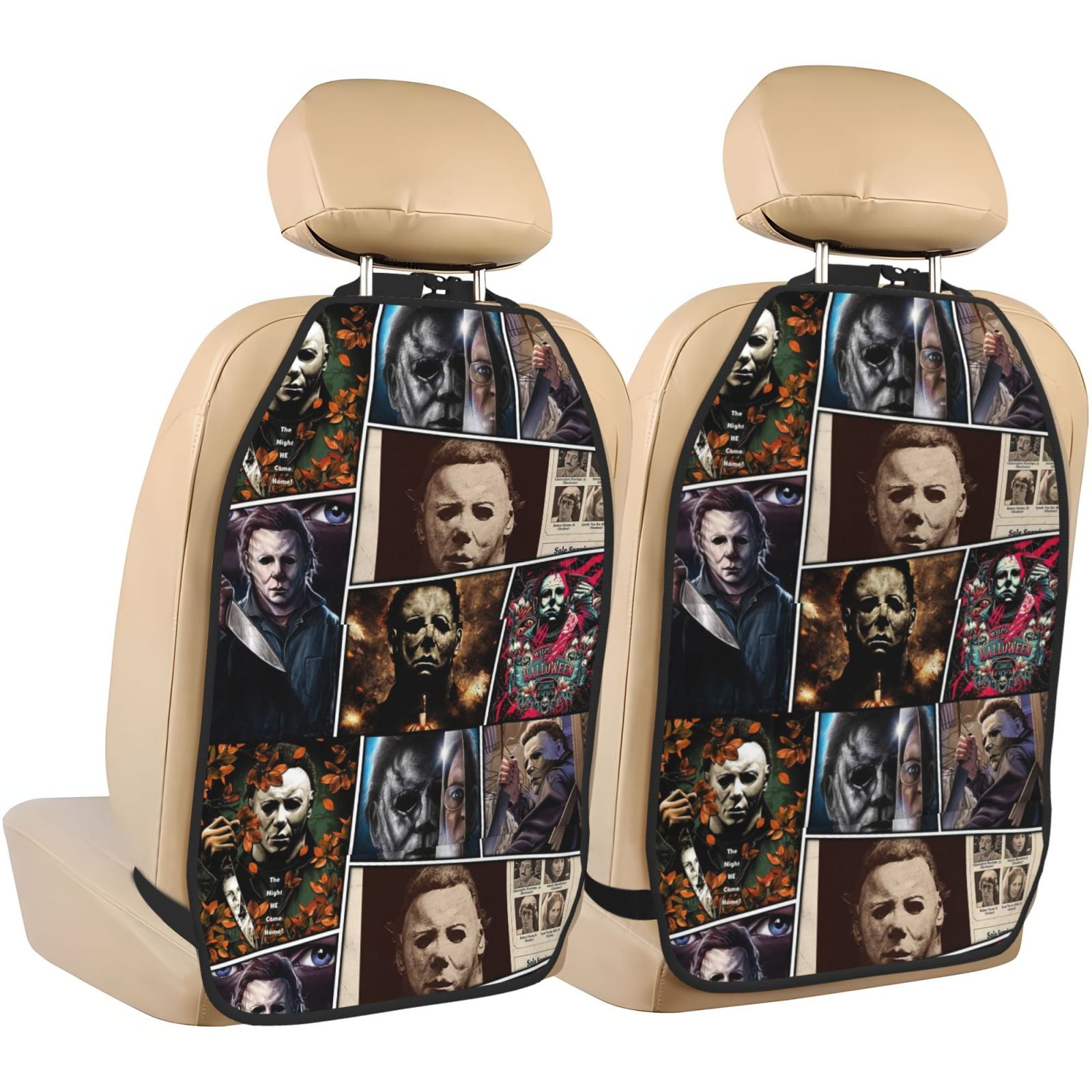 Michael Myers Car Seat Back Kick Protectors,2 Pack Kick Mats with ...