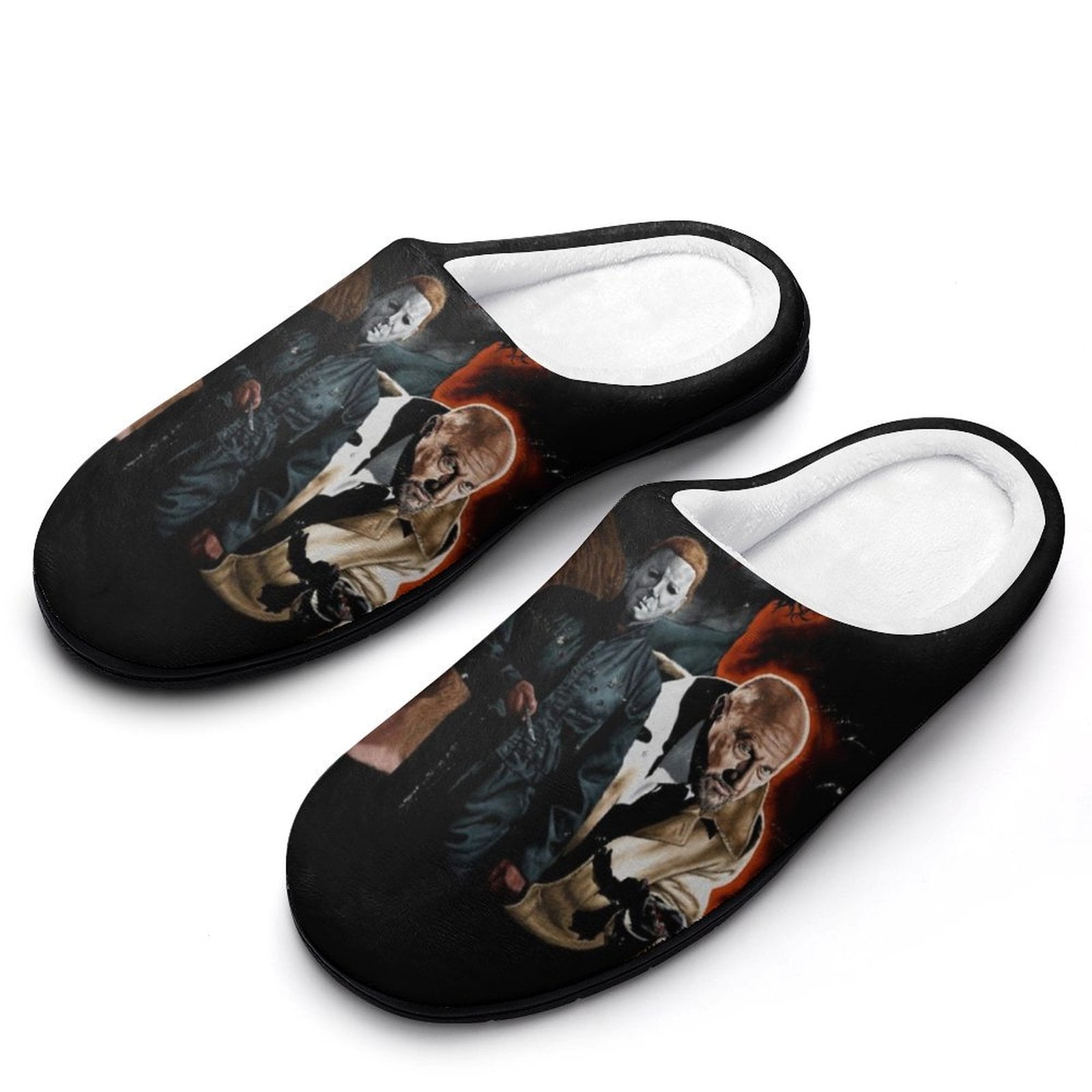 Michael Myers Characters Fuzzy Cotton Slippers For Womens Lightweight ...