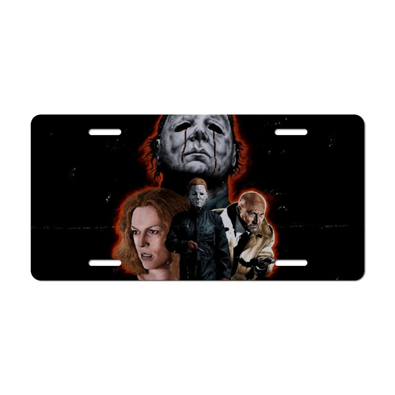 Michael Myers Characters License Plate Cover Aluminum For Various Car ...
