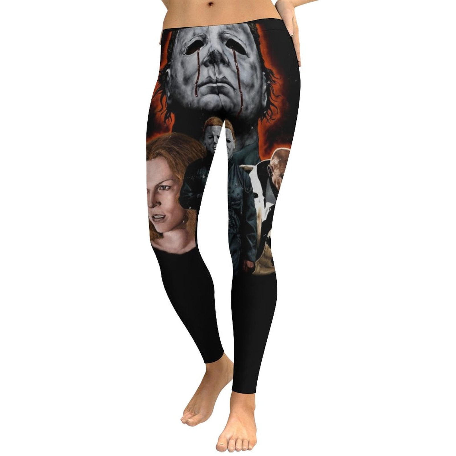 Michael Myers Characters Women's Yoga Pants High Waisted Tummy Control ...