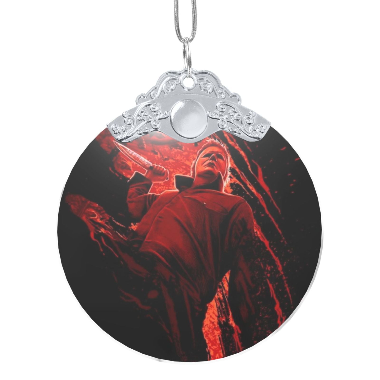 Michael Myers Christmas Tree Glass Round Pendant, Christmas Tree ...