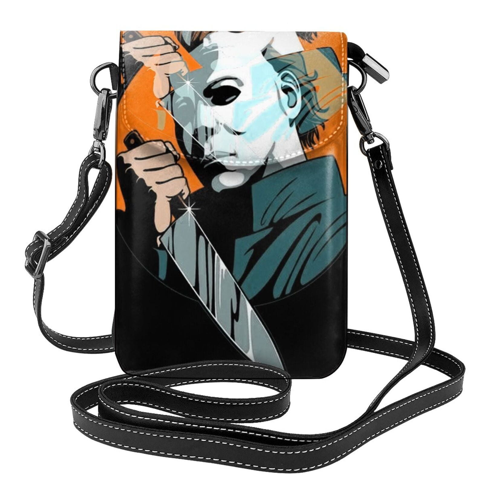 Michael Myers Crossbody Leather Wallet Phone Purse Anti Theft Case ...