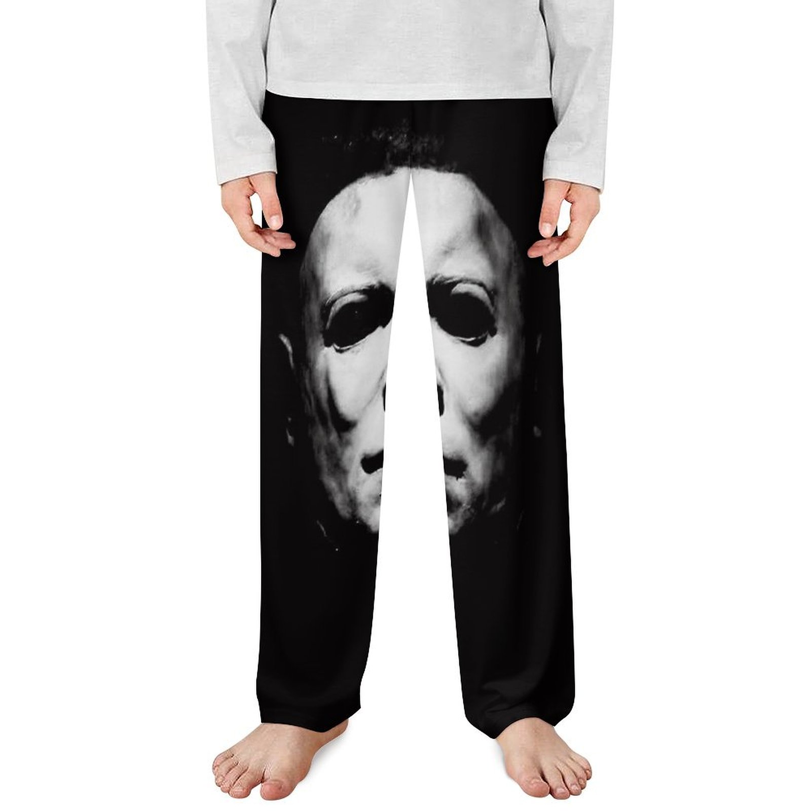 Michael Myers Face Comfy Pajamas For Kids Cozy Lounge Straight Leg Home ...