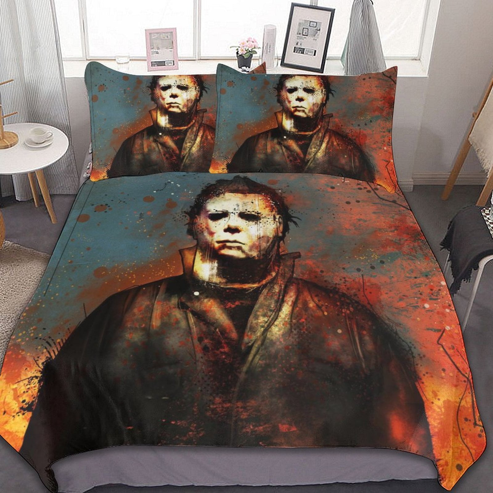 Michael Myers Film 3 Piece Bedding Sets Decor Comforter Sets With One ...