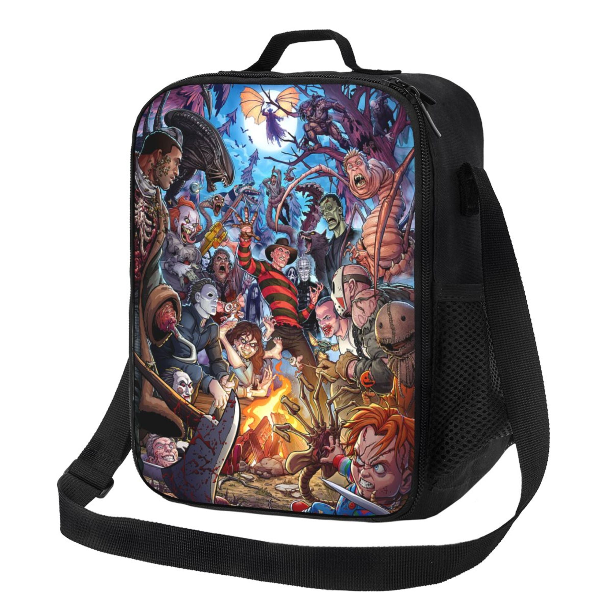 Michael Myers Freddy Krueger Lunch Bag Tote Shoulder Bags Insulated ...