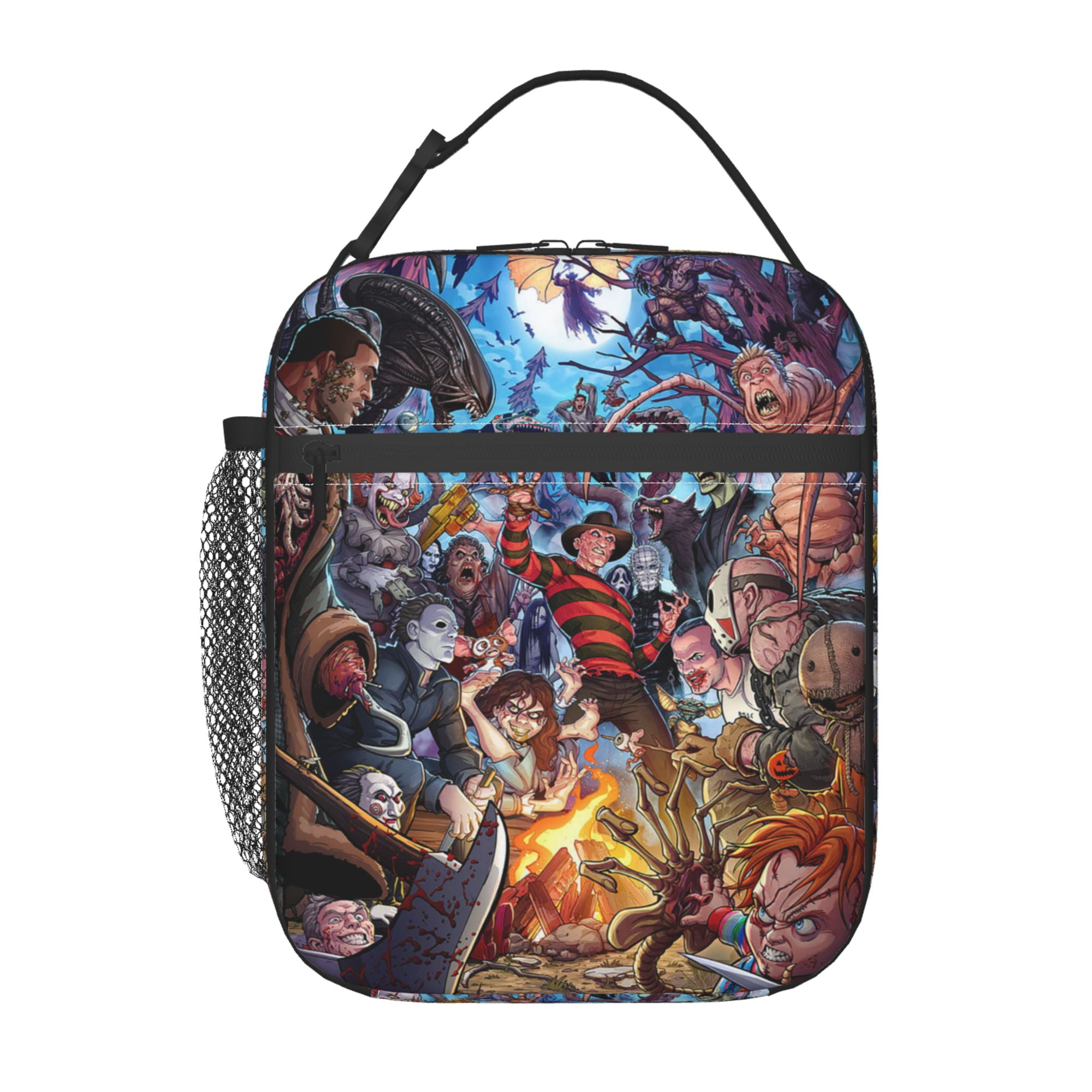 Michael Myers Freddy Krueger Lunch Bag Tote Shoulder Bags Insulated ...
