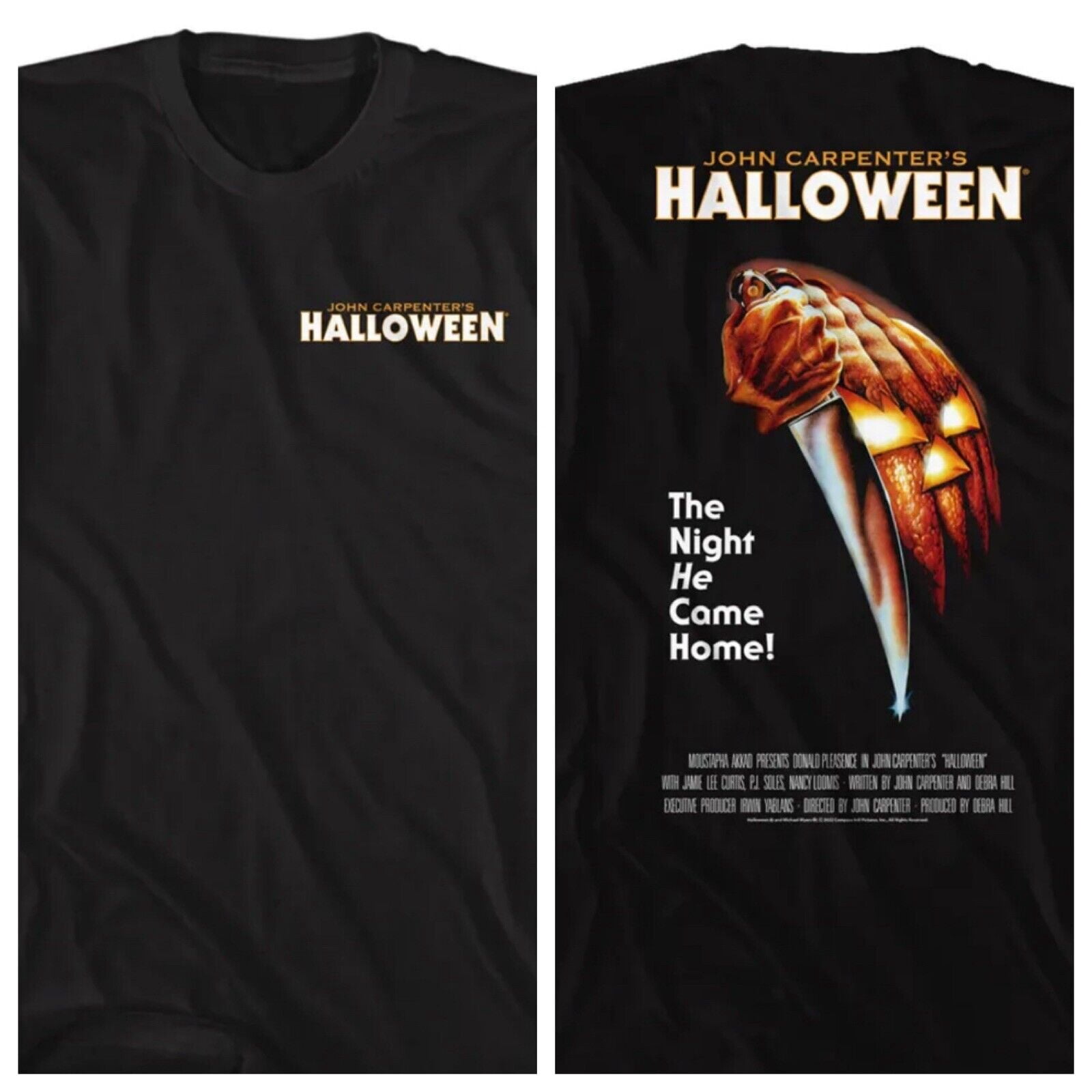Michael Myers Halloween 2 Sided Poster Chest Horror Movie T-Shirt New ...