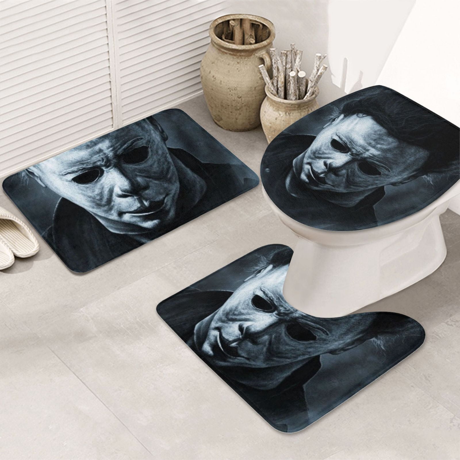Michael Myers Halloween 3 Piece Bathroom Rug Set, Bath Mats Set With U ...