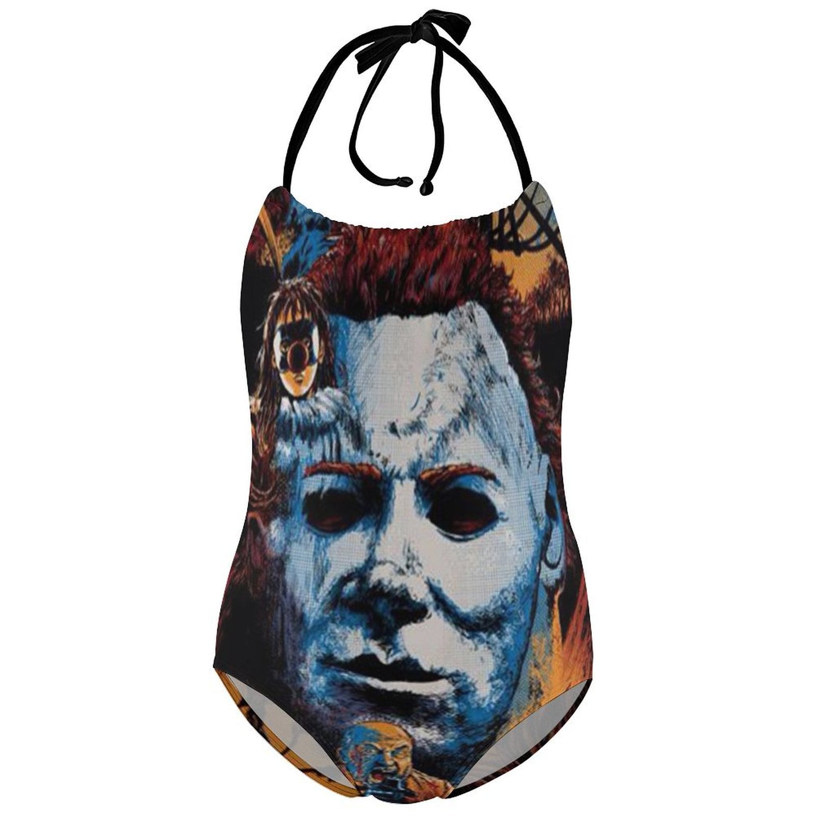 Michael Myers Halloween Girls One Piece Swimsuit Quick Dry Swimwear ...