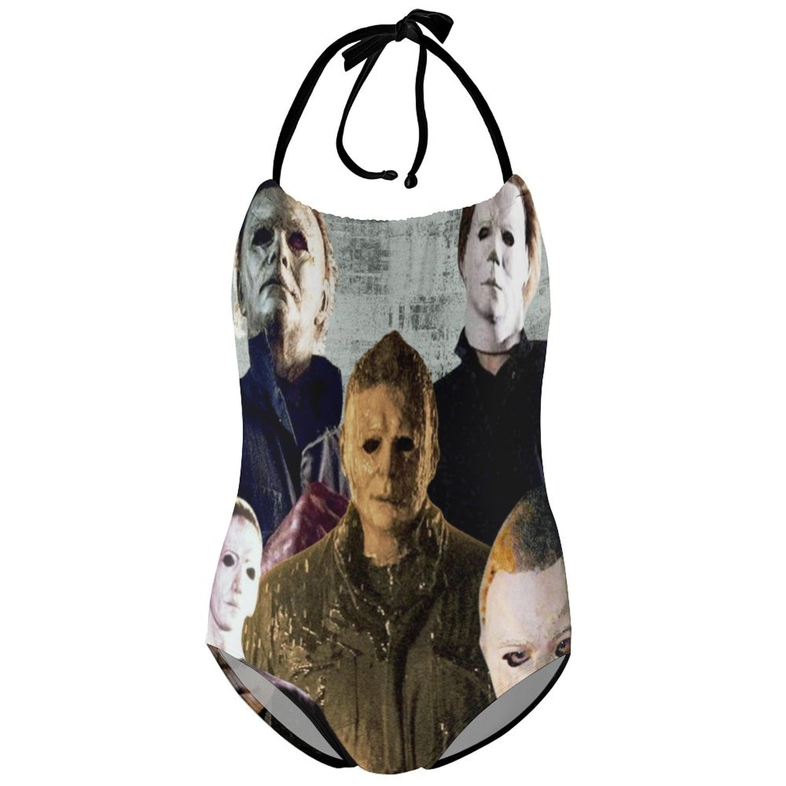 Michael Myers Halloween Girls One Piece Swimsuit Quick Dry Swimwear ...