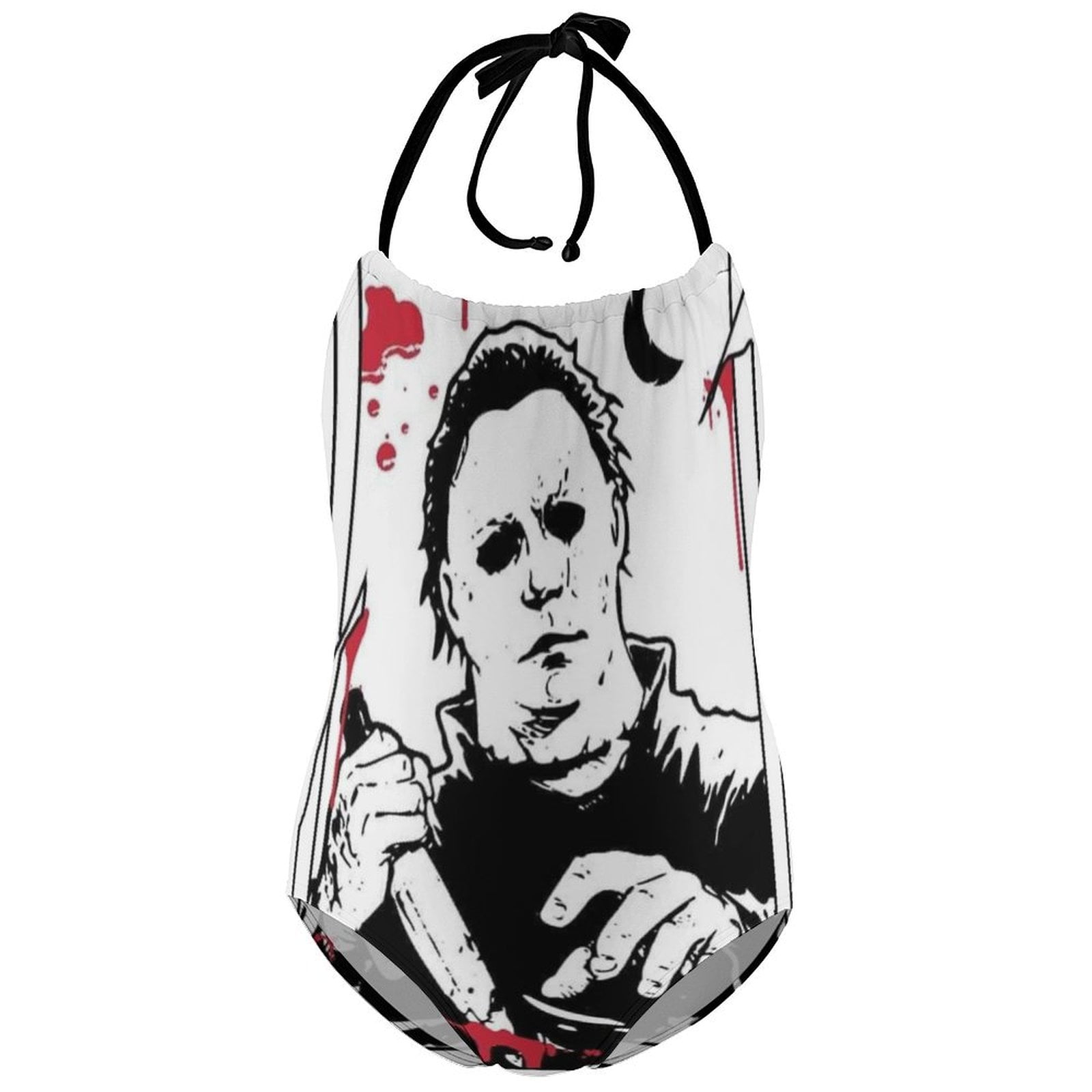 Michael Myers Halloween Girls One Piece Swimsuit Quick Dry Swimwear ...
