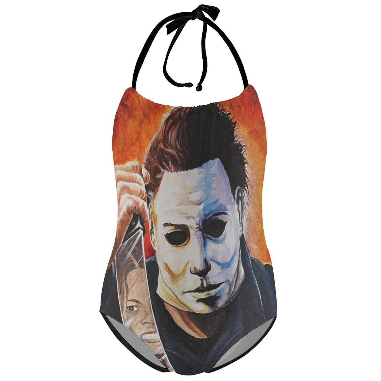 Michael Myers Halloween Girls One Piece Swimsuit Quick Dry Swimwear ...
