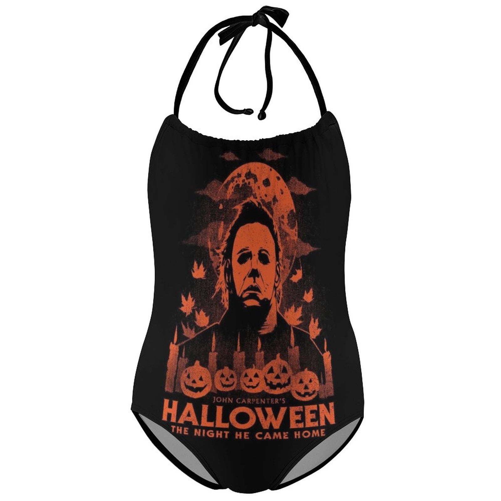 Michael Myers Halloween Girls One Piece Swimsuit Quick Dry Swimwear ...