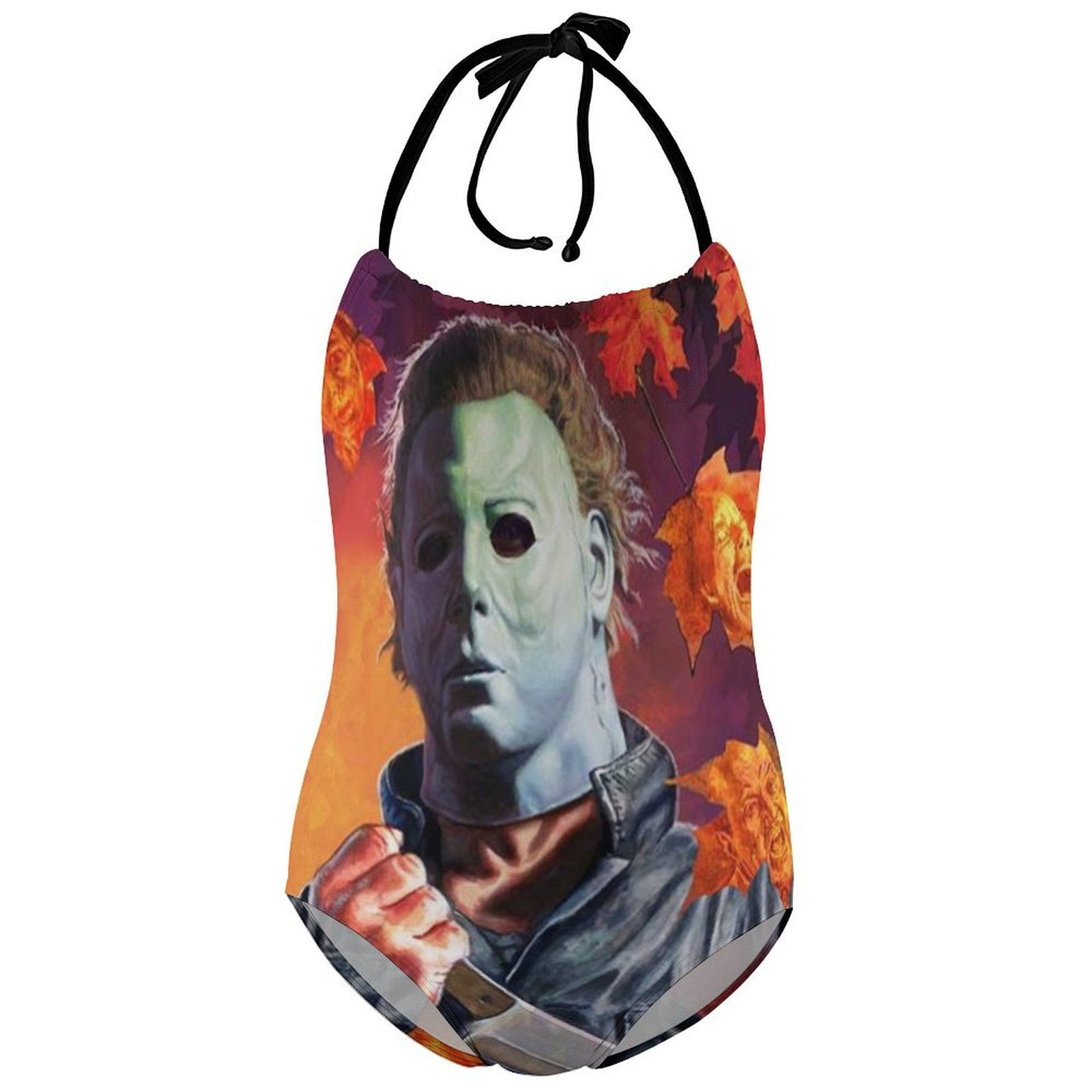 Michael Myers Halloween Girls One Piece Swimsuit Quick Dry Swimwear ...