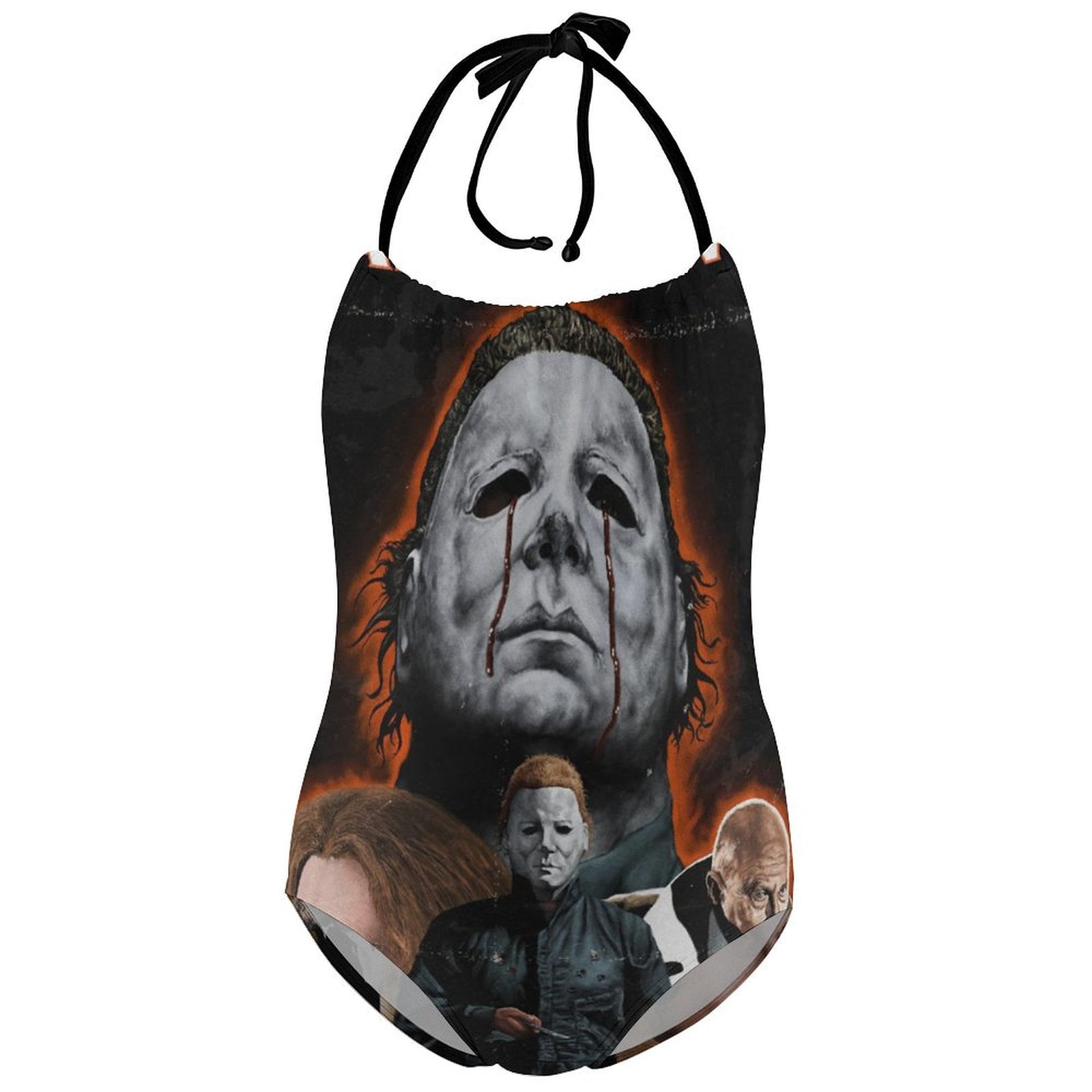Michael Myers Halloween Girls One Piece Swimsuit Quick Dry Swimwear ...