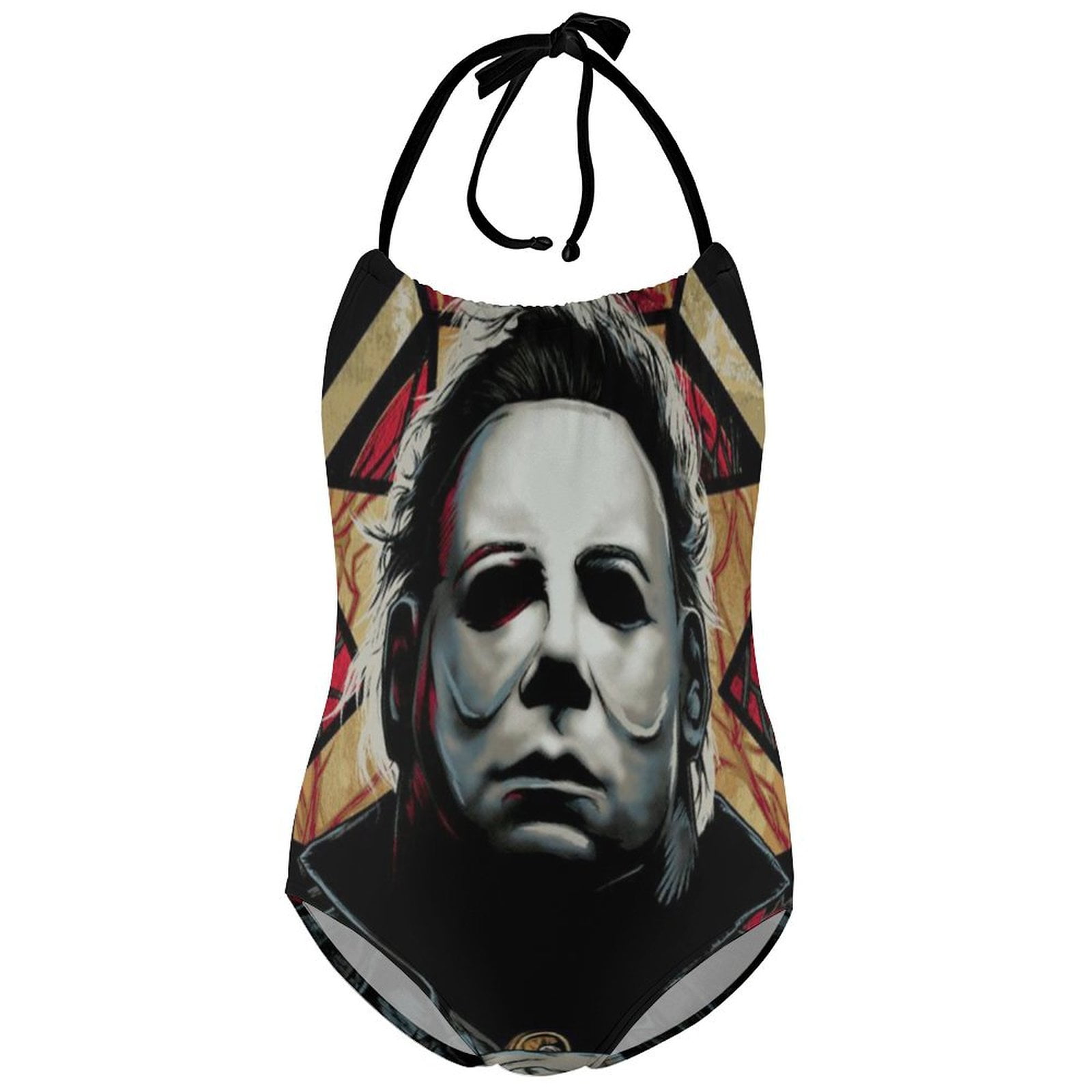 Michael Myers Halloween Girls One Piece Swimsuit Quick Dry Swimwear ...