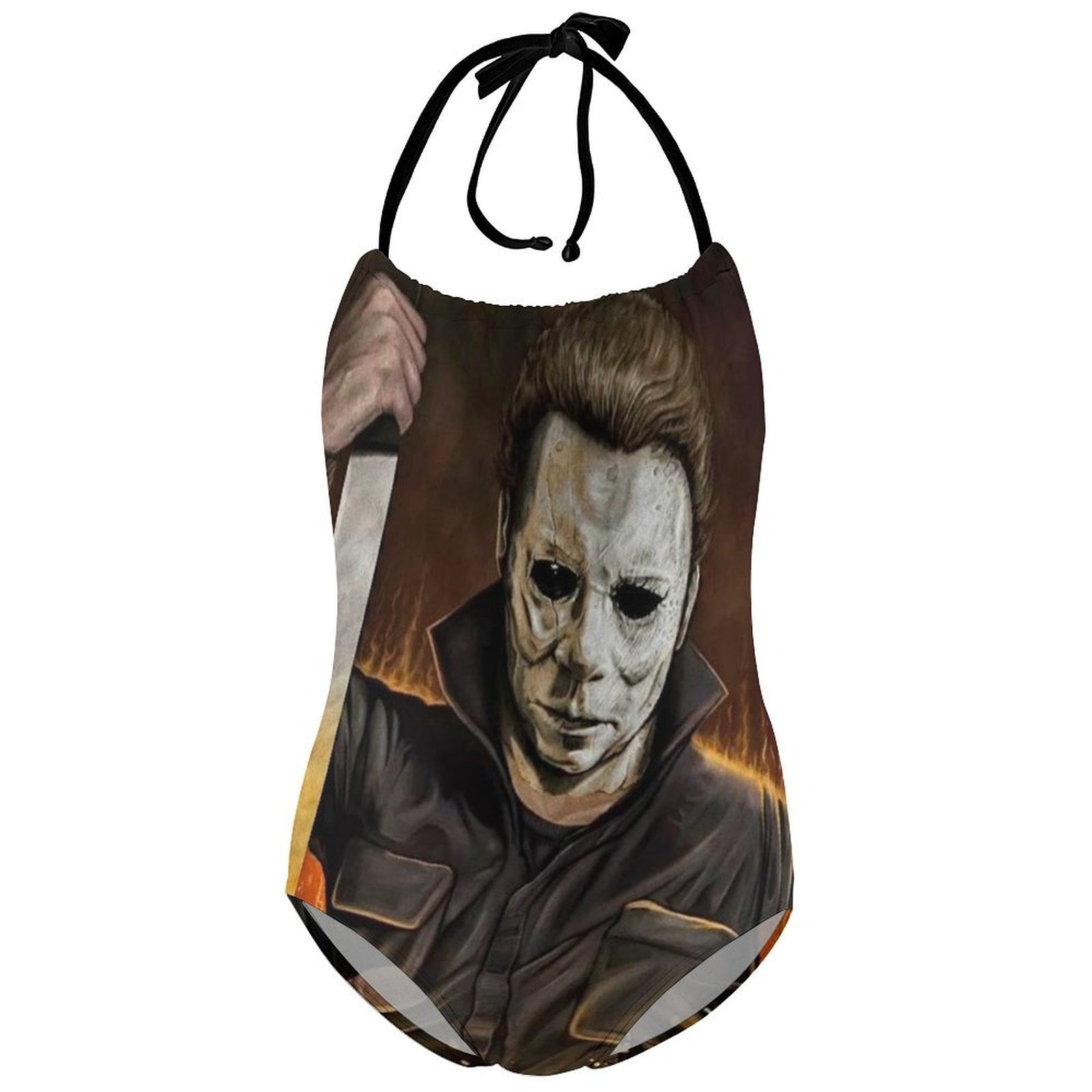 Michael Myers Halloween Girls One Piece Swimsuit Quick Dry Swimwear ...