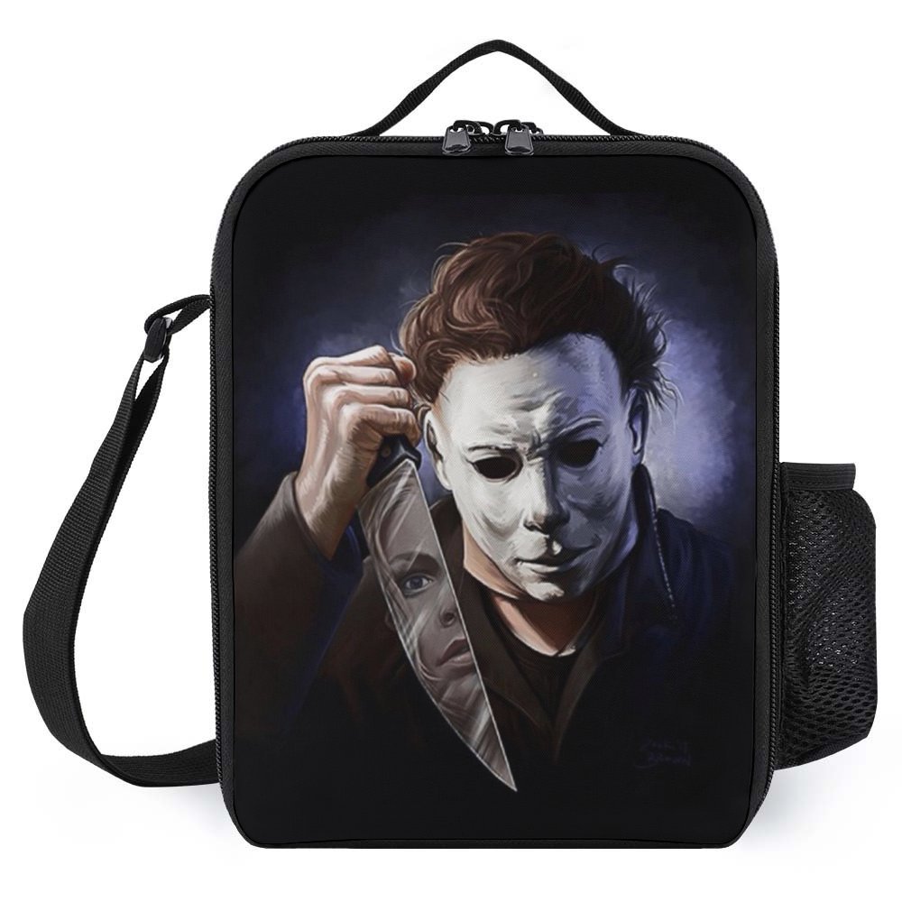 Michael Myers Halloween Lunch Bags Shoulder Bag Reusable Lunch-Box ...