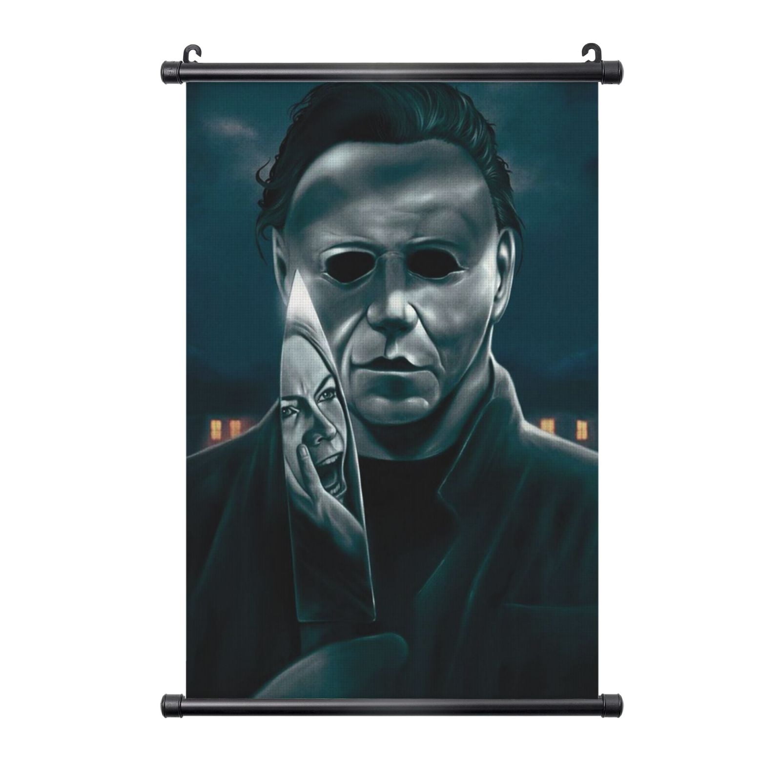 Michael Myers Halloween Poster Black Plastic Shaft Hanging Posters Wall ...