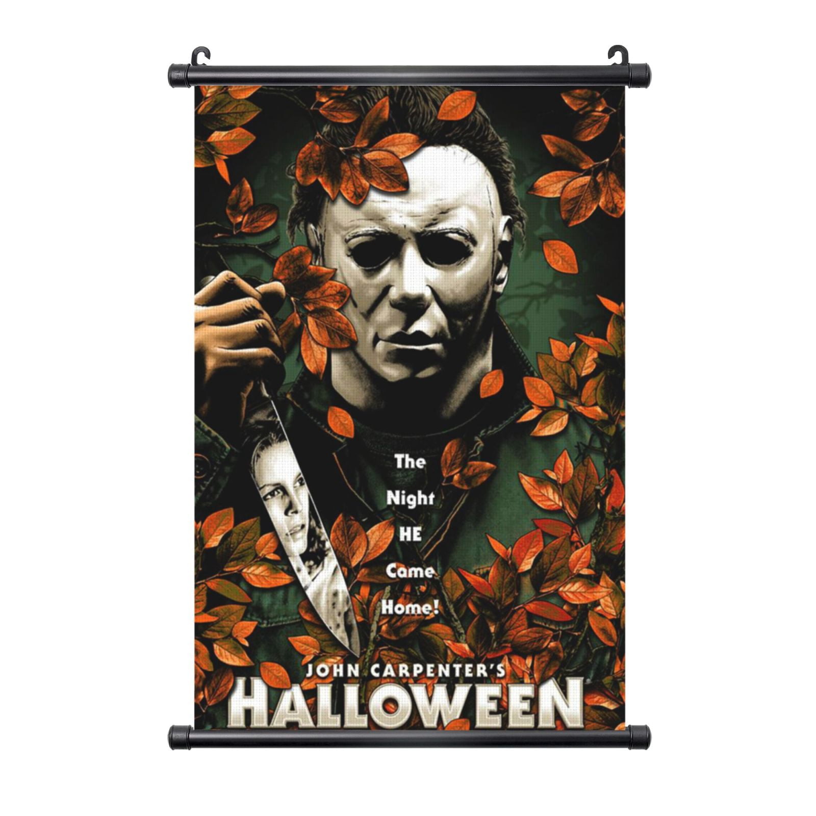 Michael Myers Halloween Poster Black Plastic Shaft Hanging Posters Wall ...