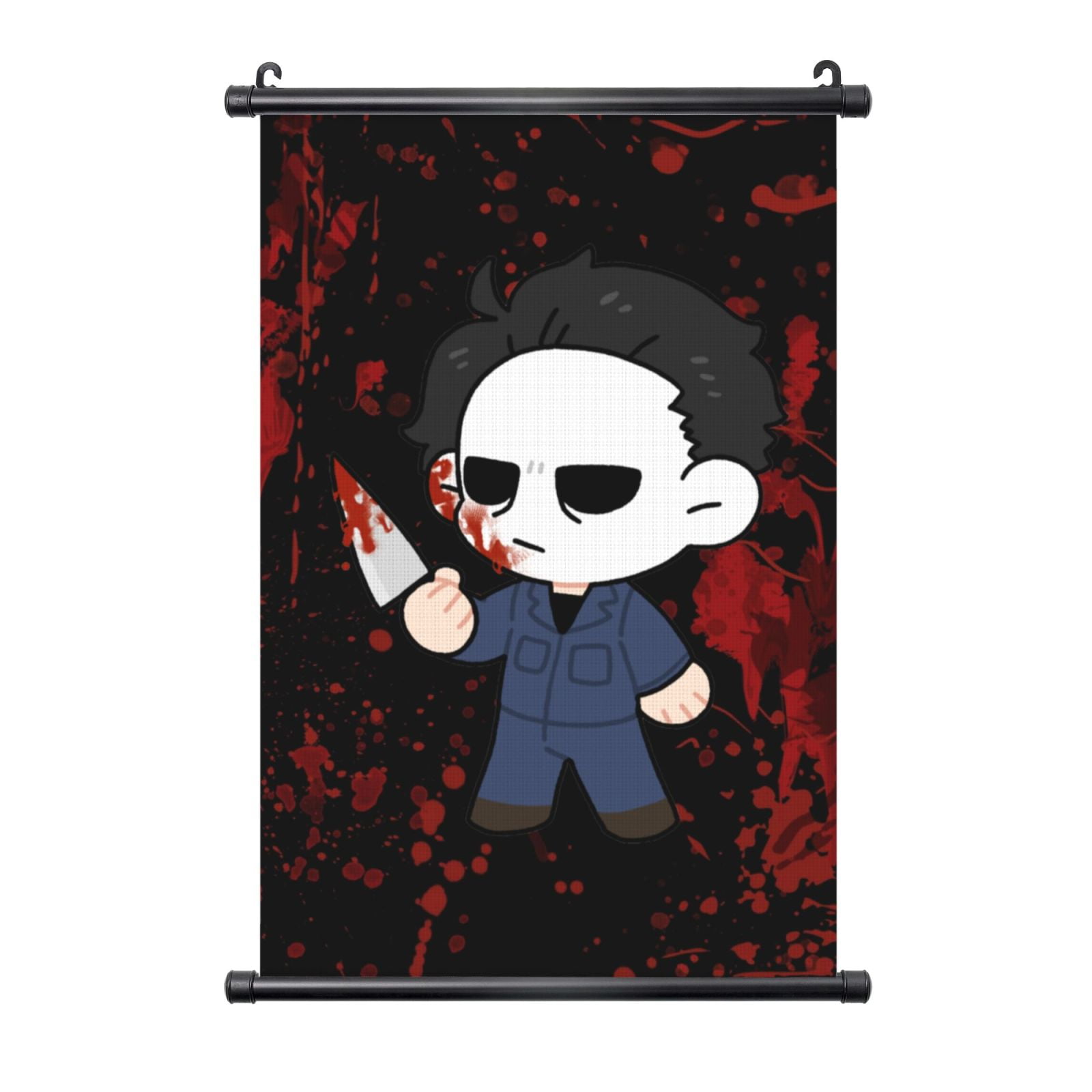 Michael Myers Halloween Poster Black Plastic Shaft Hanging Posters Wall ...
