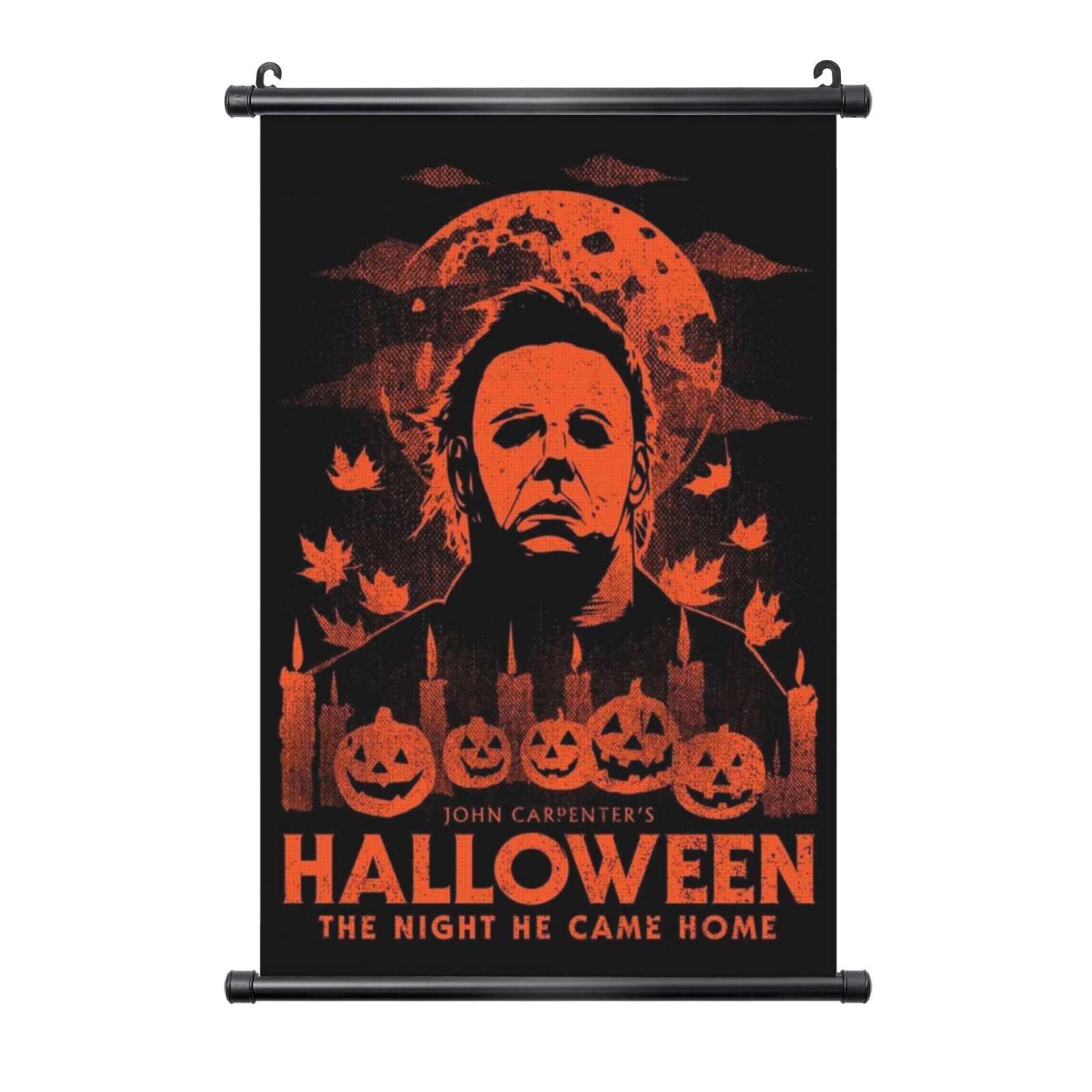 Michael Myers Halloween Poster Black Plastic Shaft Hanging Posters Wall ...