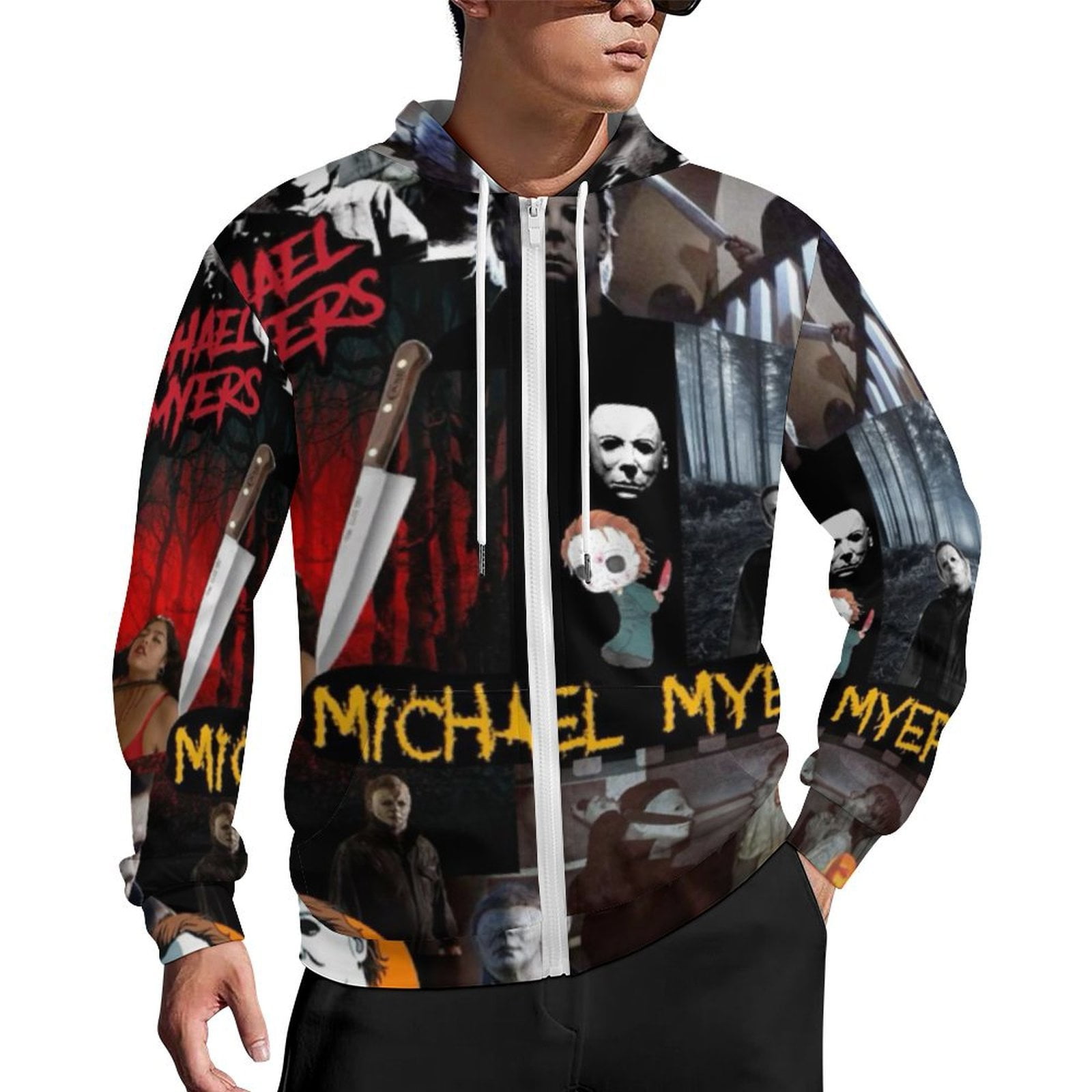 Michael Myers Halloween Pullover Zip-up Hoodie Loose-fit Sweatshirt ...