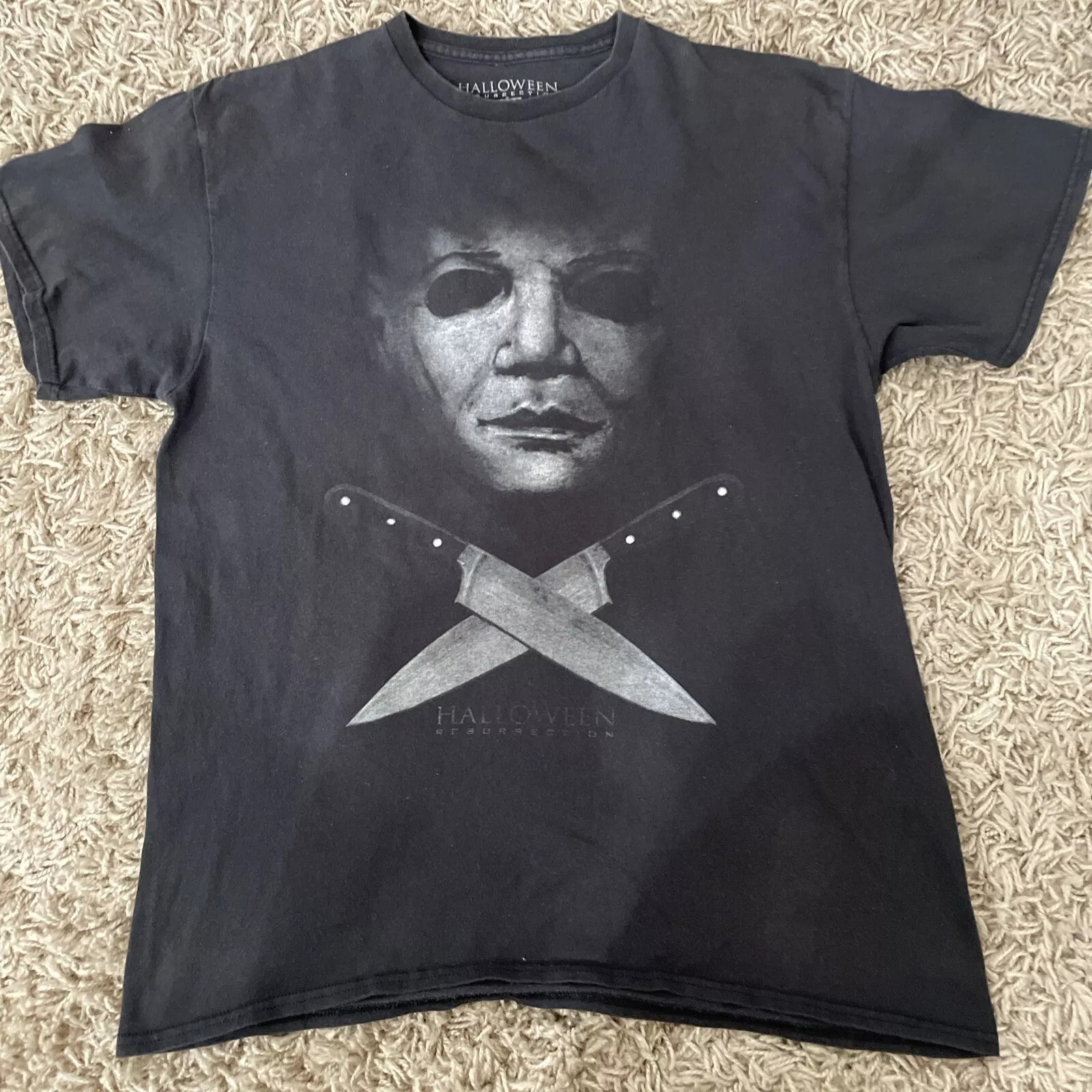 Michael Myers Halloween Resurrection Movie Horror Graphic T-Shirt Mens ...