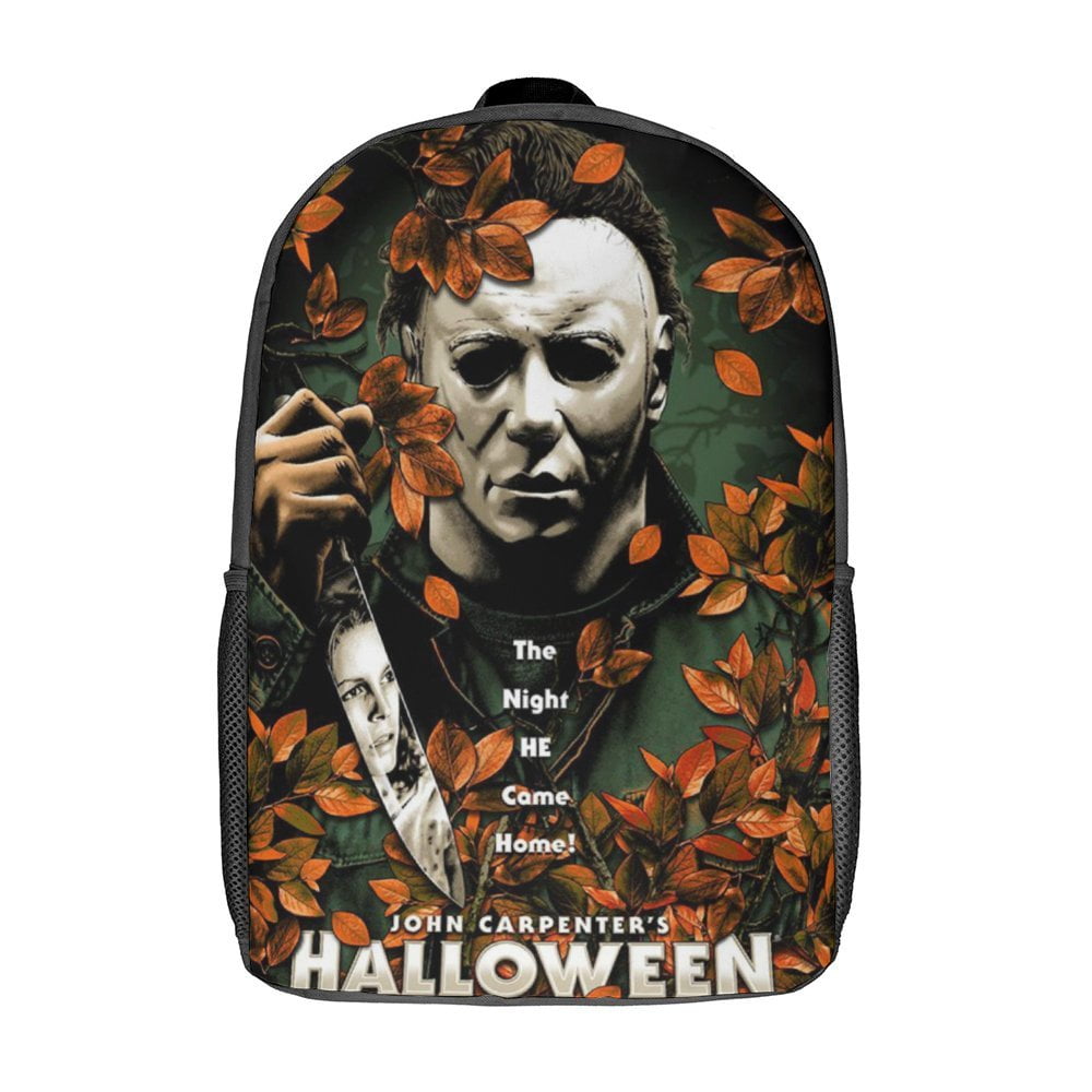 Michael Myers Halloween School Backpack Shoulder Bag 17 Inch Casual ...