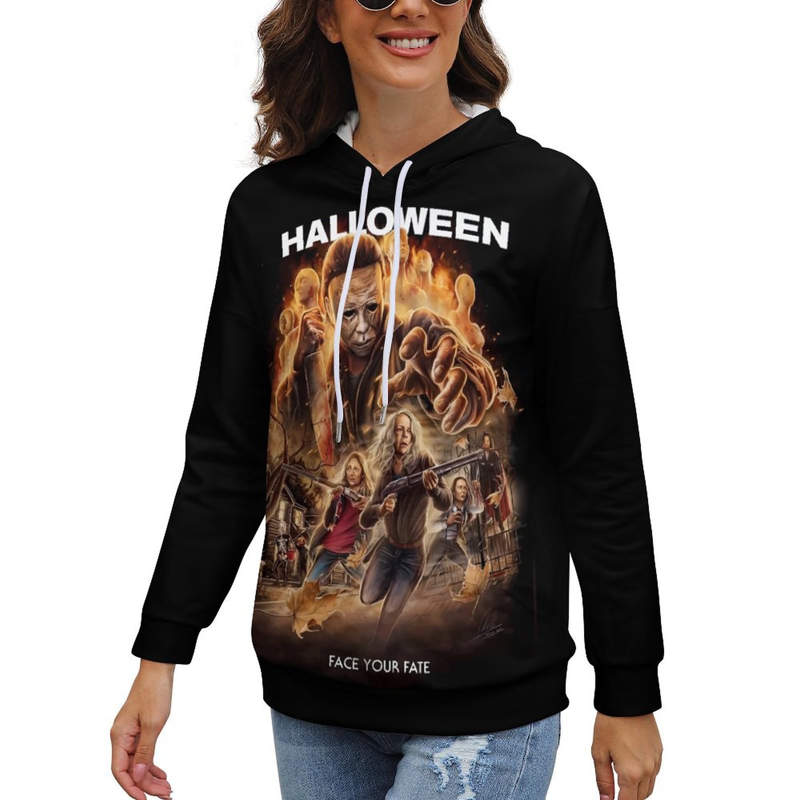 Michael Myers Hoodie Casual Pullover Long Sleeve Sweatshirt Comfortable ...