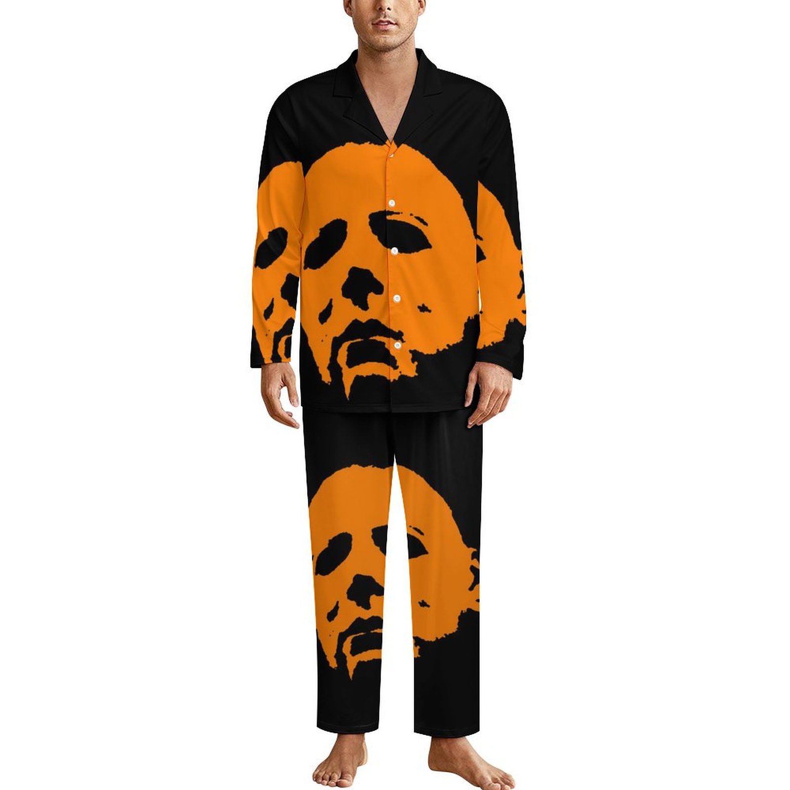 Michael Myers Horror Halloween Long Sleeved Pajama Set for Men ...