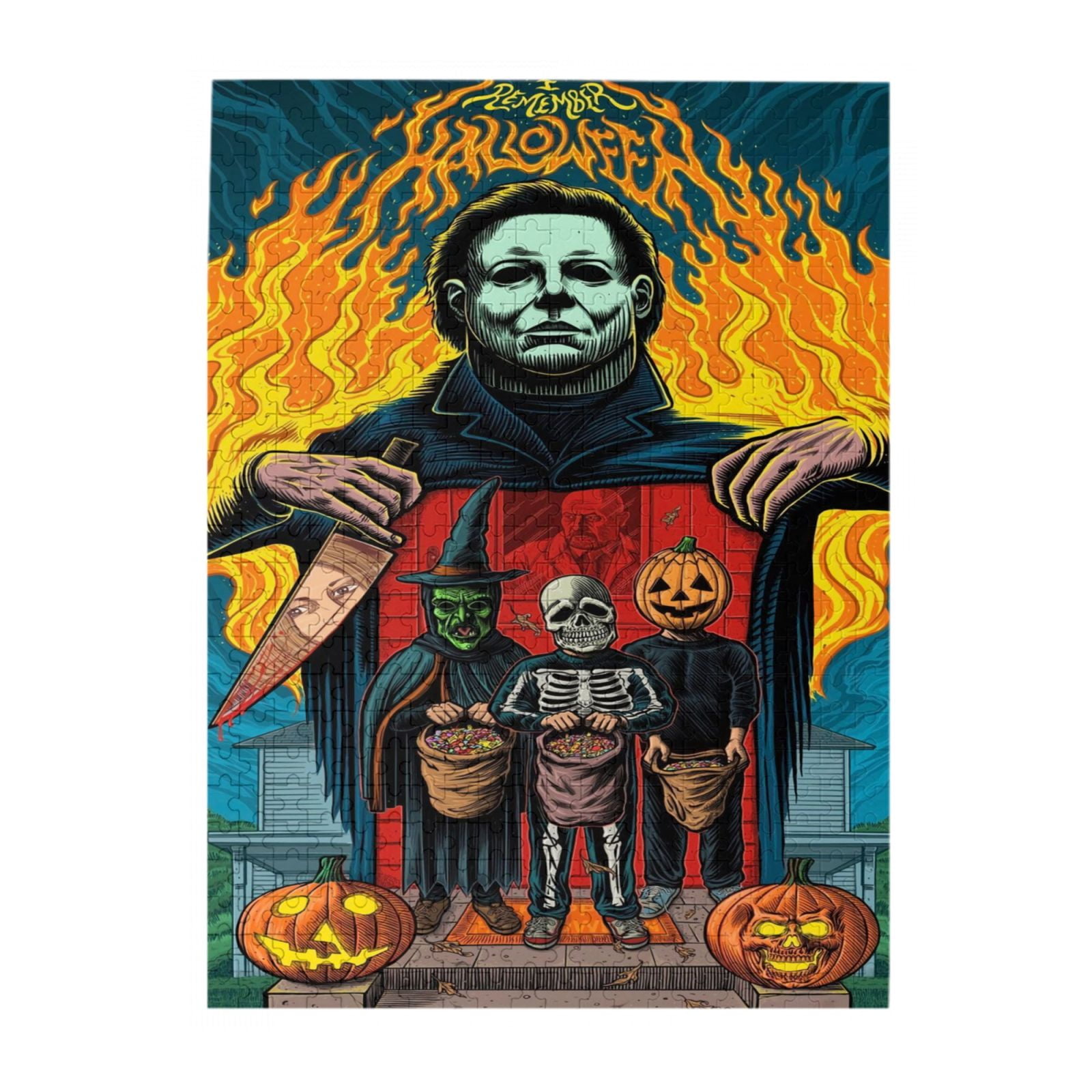 Michael Myers Horror Jigsaw Puzzles 500 Piece Wooden Memory Agility ...