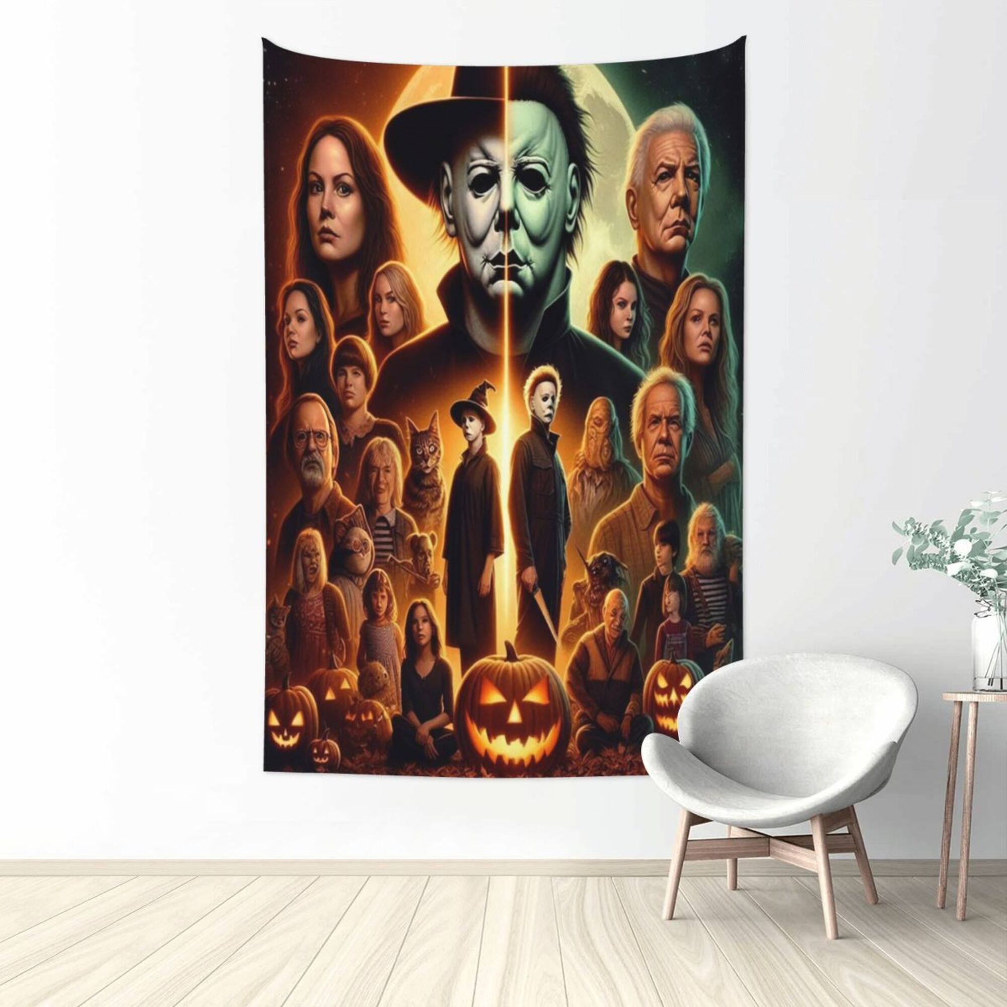 Michael Myers Horror Tapestry, Large Wall Hanging Art Tapestries for ...