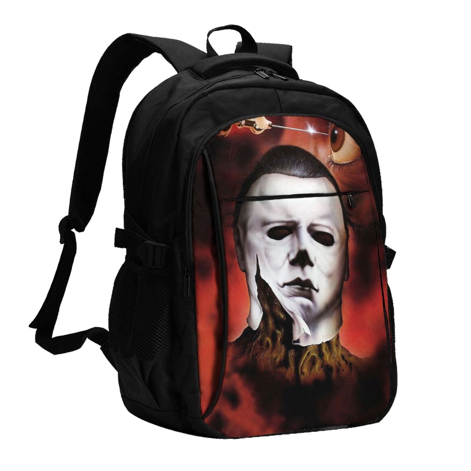 Michael Myers Horror Unisex Backpack USB Daypack Large Capacity School ...