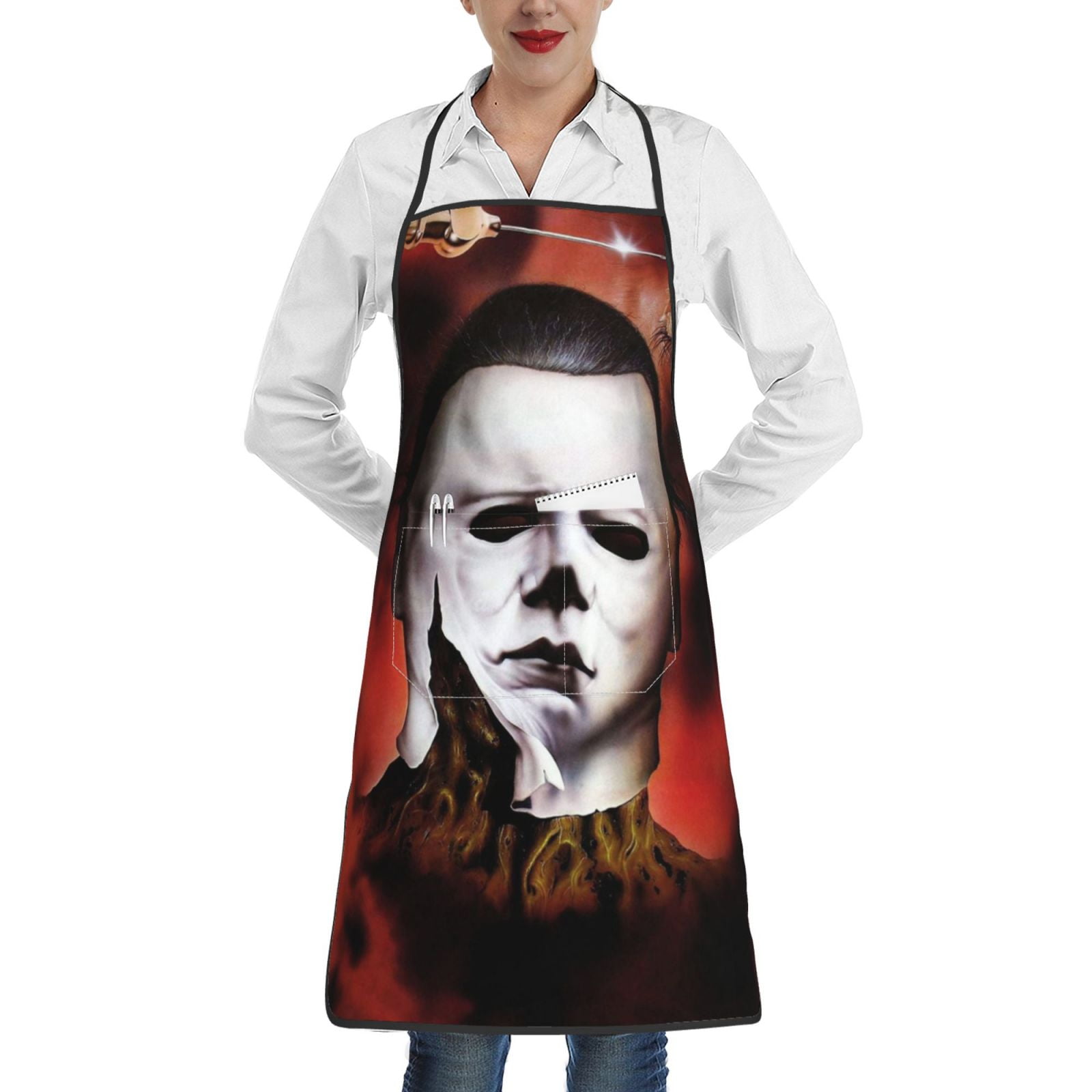 Michael Myers Horror Waterproof Apron Home Decor Kitchen Fashion Apron ...