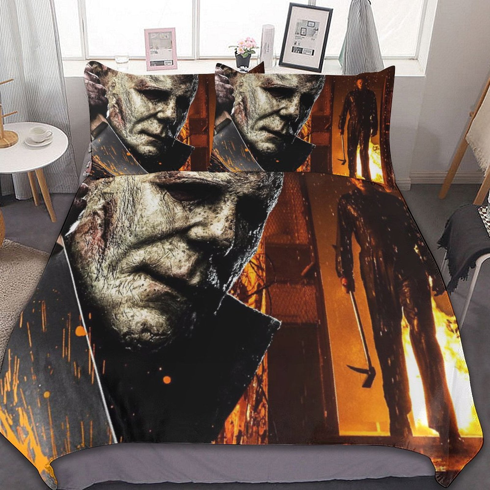 Michael Myers Kills 3 Piece Bedding Sets Decor Comforter Sets With One ...