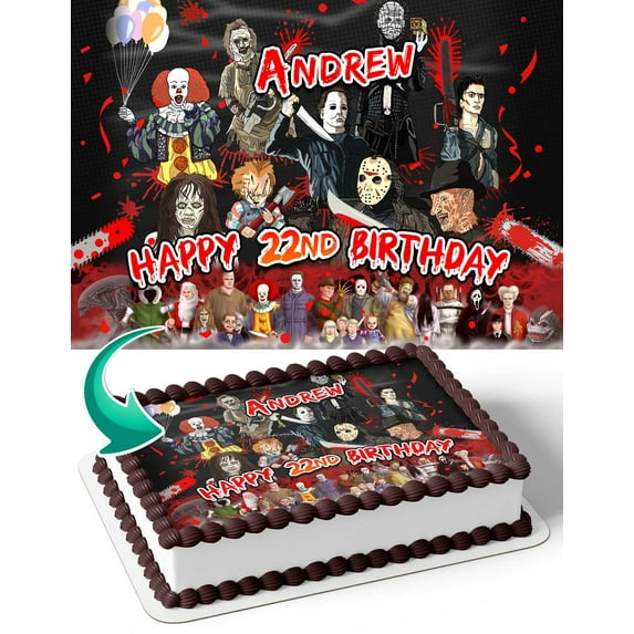 Michael Myers Leatherface Freddy-Krueger Jason Voorhees Edible Image ...