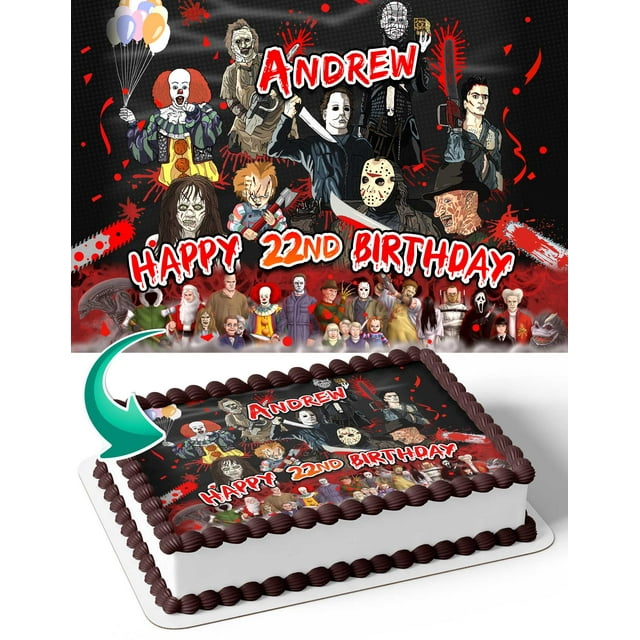 Michael Myers Leatherface Freddy-Krueger Jason Voorhees Edible Image ...