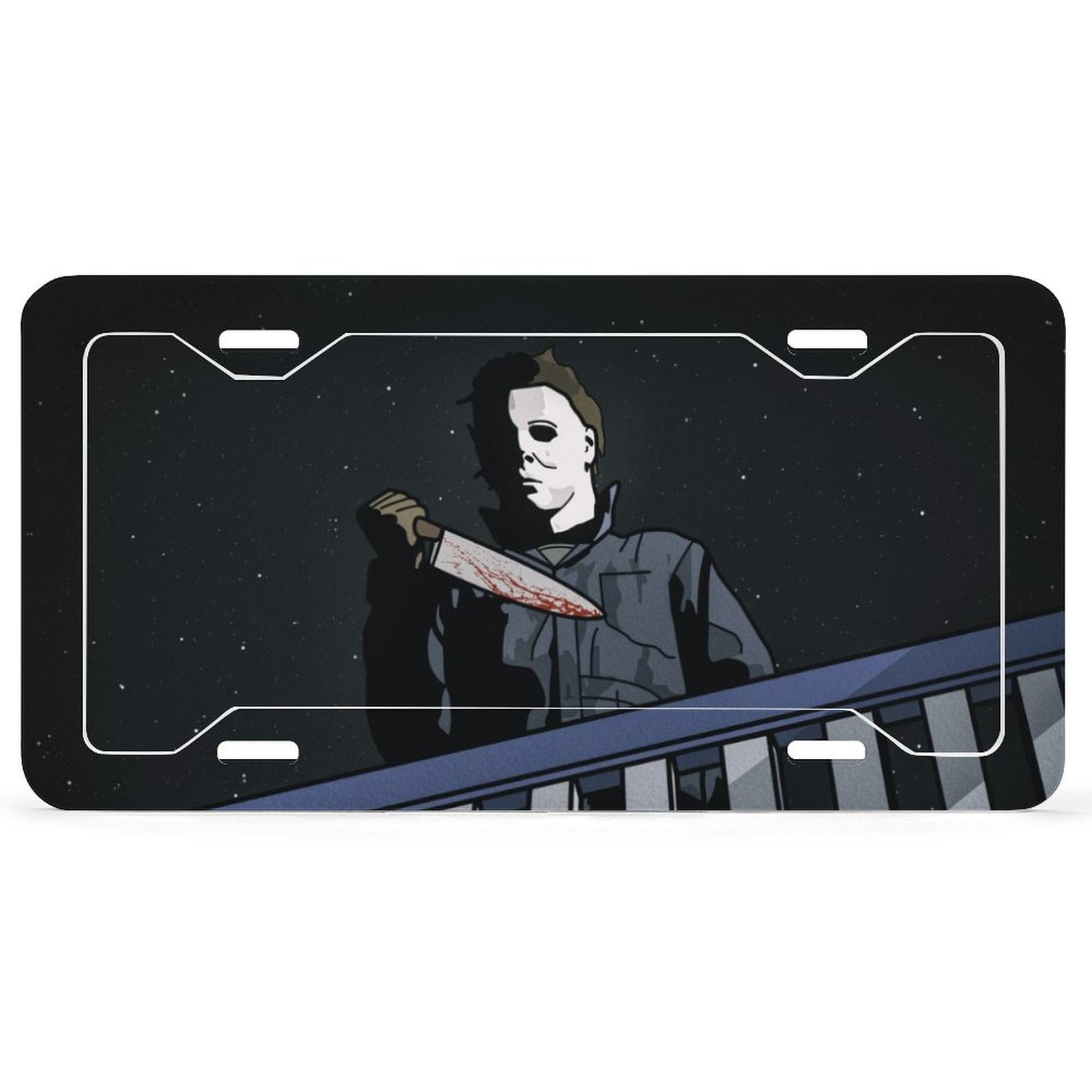 Michael Myers License Plate Covers Frames Aluminum Auto Truck Car Tag ...